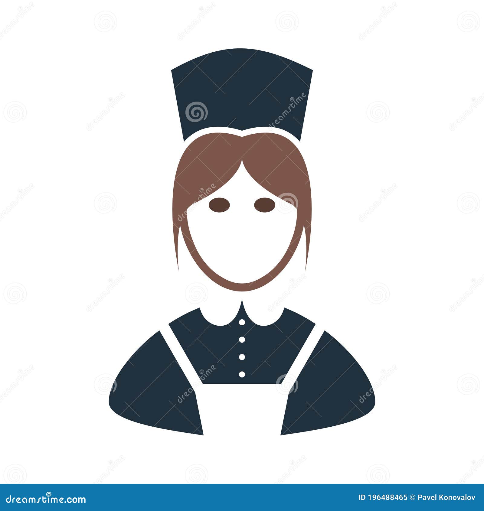 Maid Icon, Outline Style Cartoon Vector | CartoonDealer.com #83336361