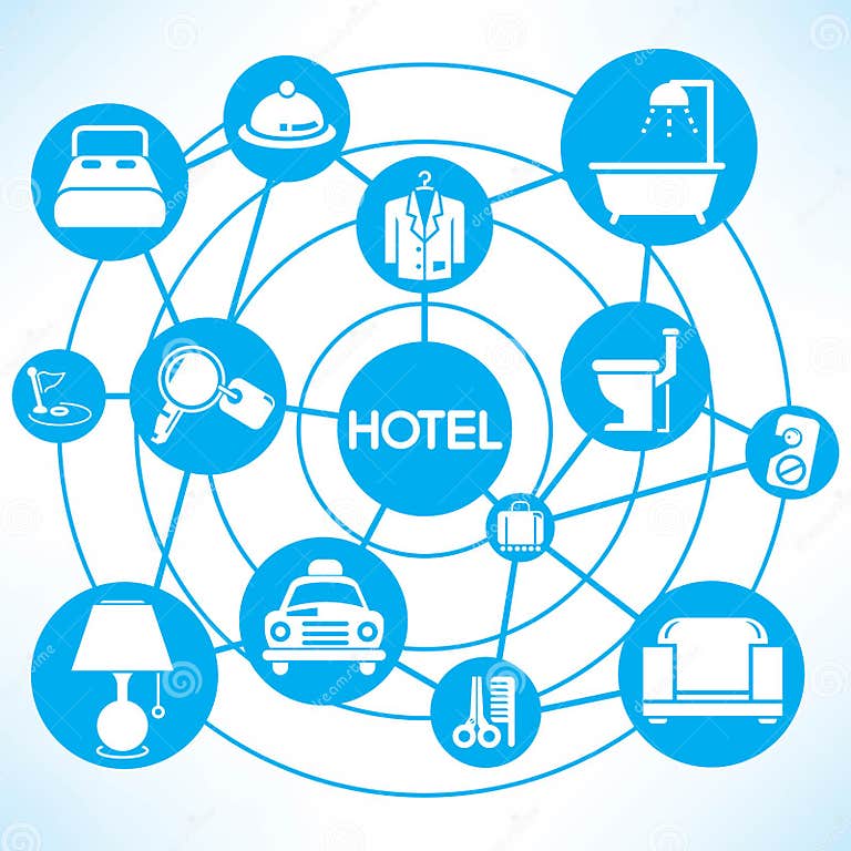 Hotel management concept stock illustration. Illustration of motel ...