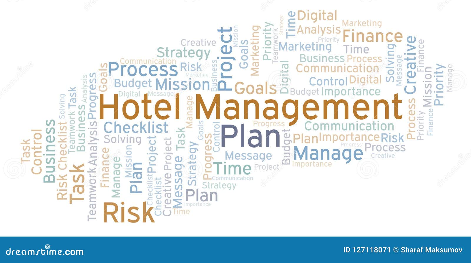 Hotel Management Word Cloud, Made with Text only. Stock Illustration ...