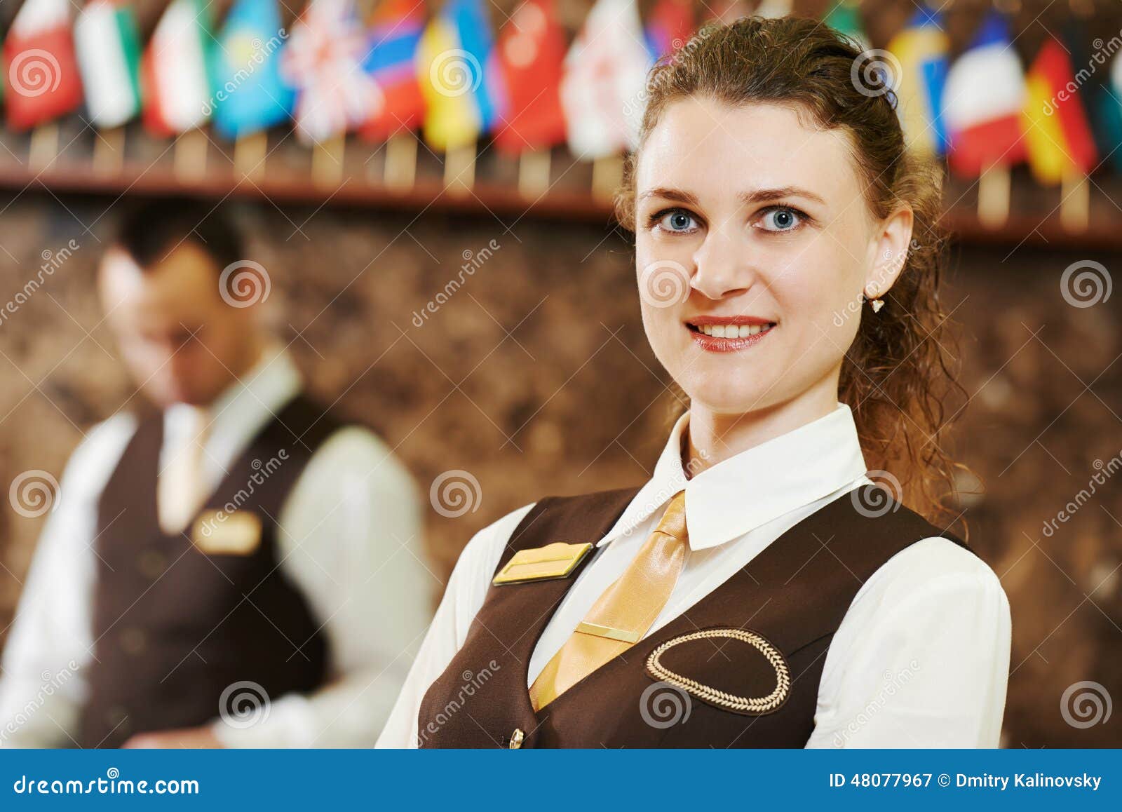 Hotel manager on reception stock image. Image of guest - 48077967