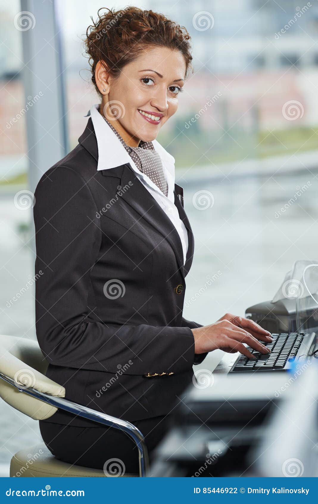Hotel manager on reception stock photo. Image of reception - 85446922