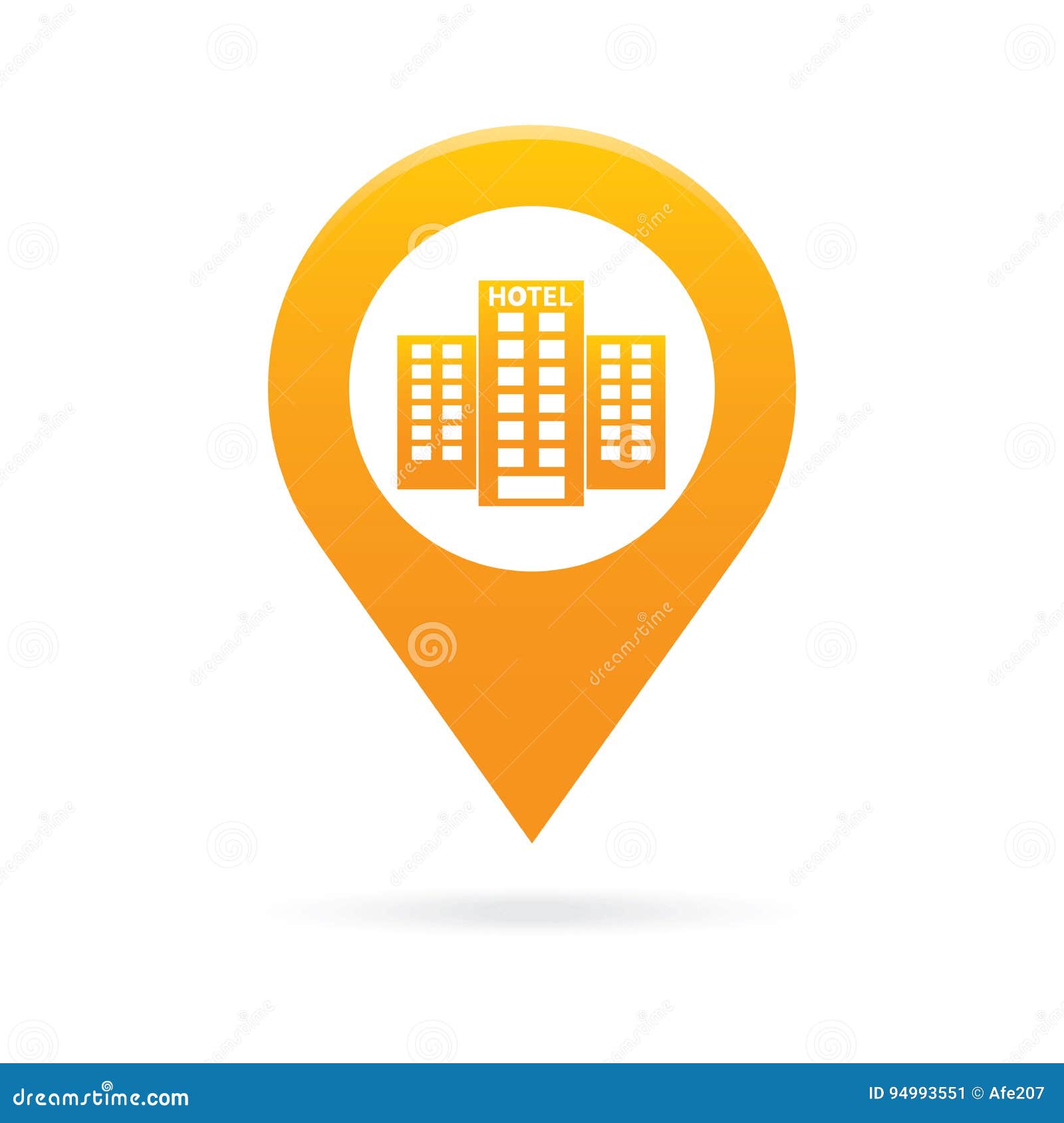 Hotel Map Pointer Icon Marker GPS Location Flag Symbol Stock Vector ...
