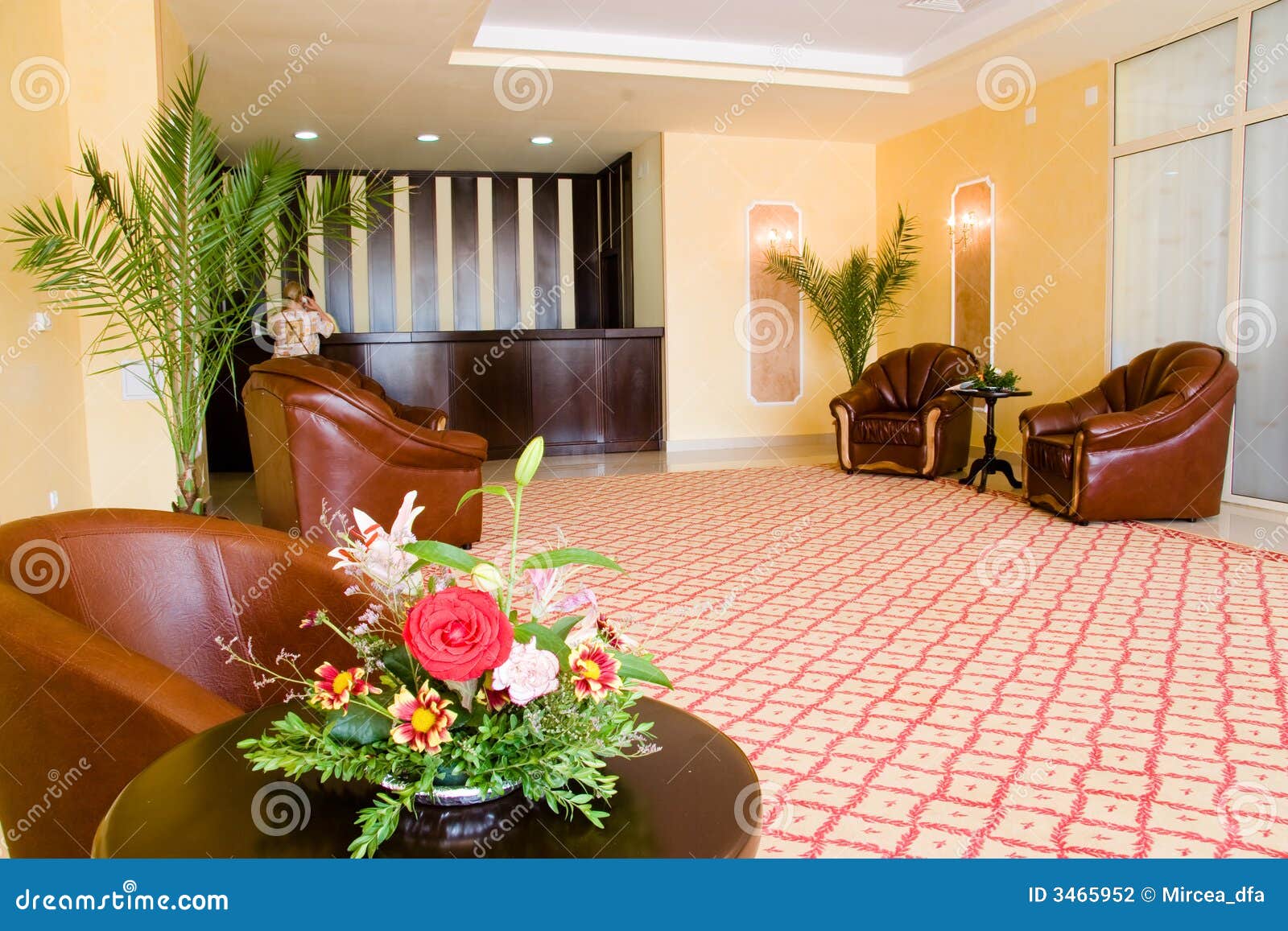 Hotel modern reception stock photo. Image of lustre, service - 3465952