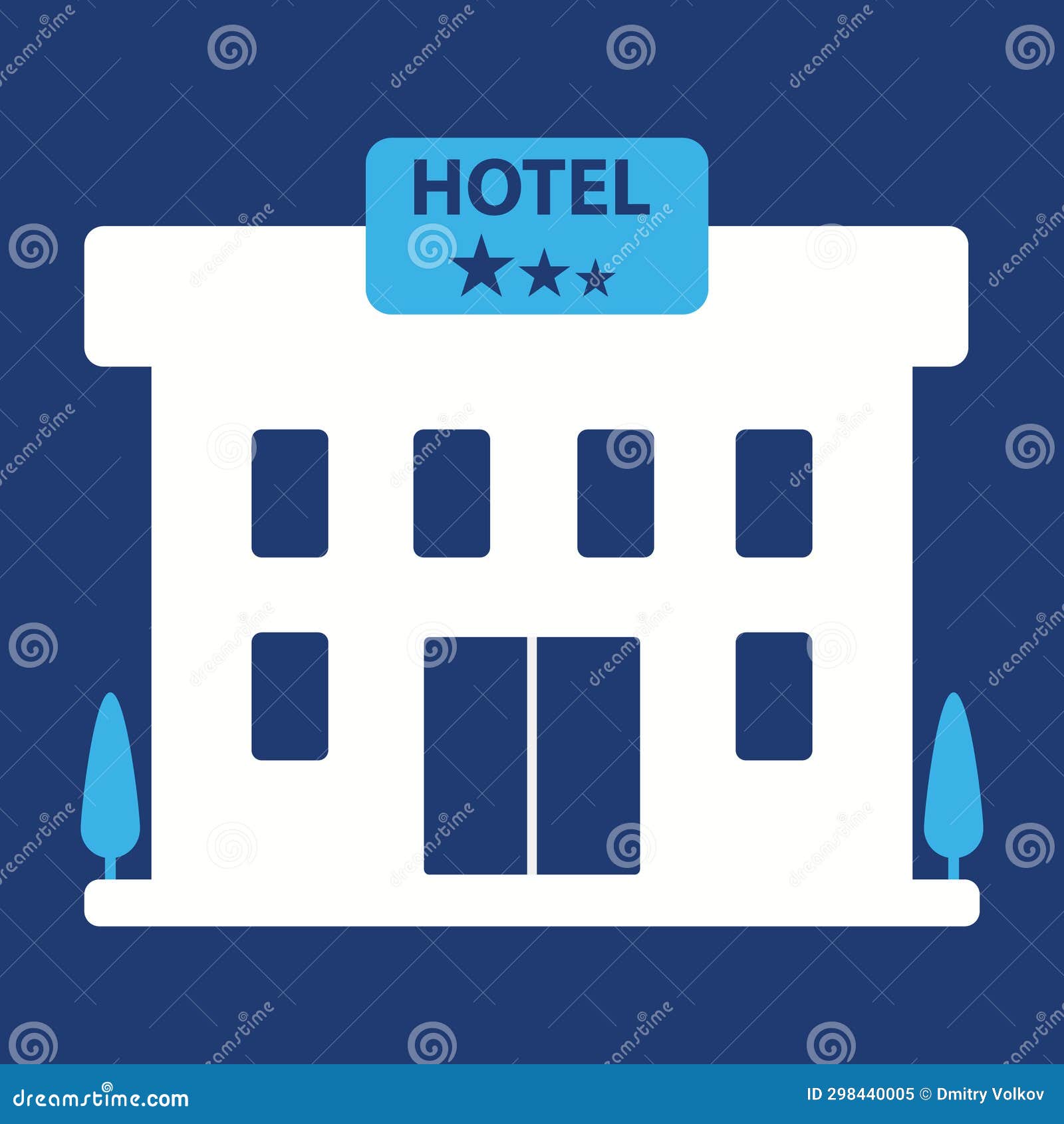 Hotel, Monochrome Hotel Icon, Original, Three Star Hotel Design Icon ...