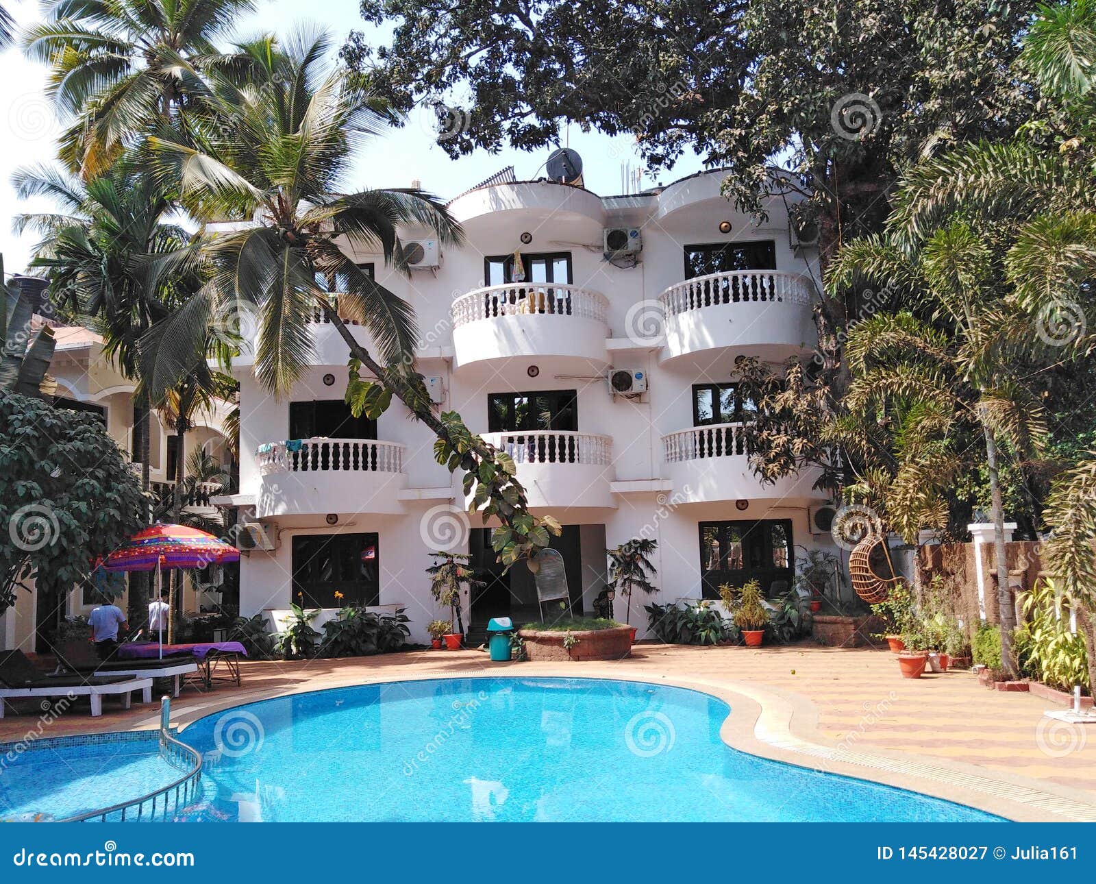 Hotel in Morjim Village, Goa, India Editorial Photography - Image of ...