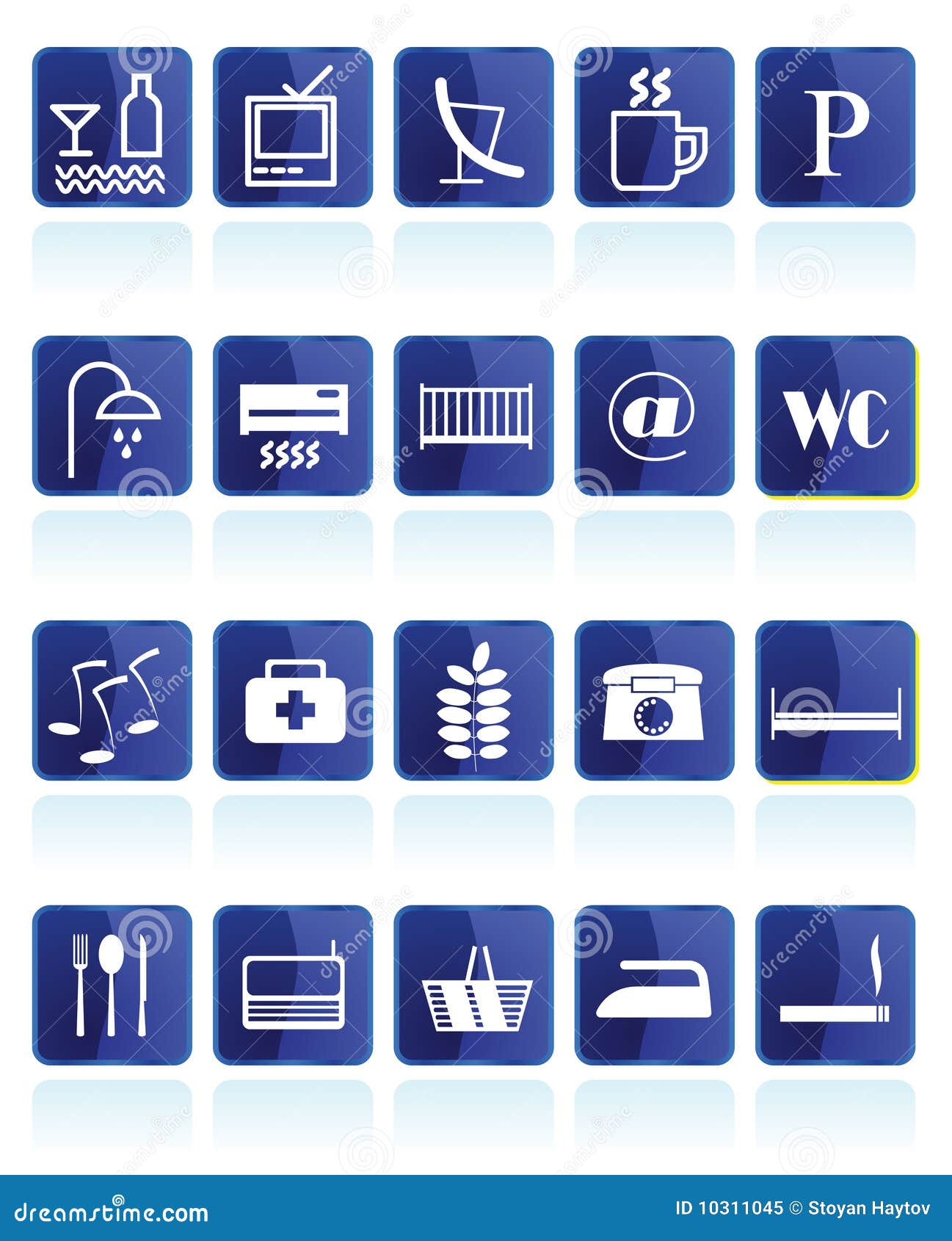 Hotel and Motel Icon stock vector. Illustration of menu - 10311045