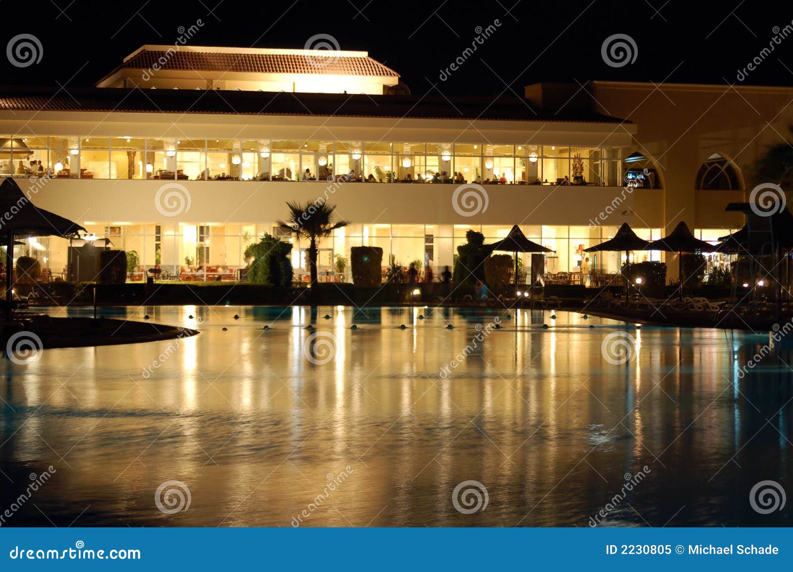 Hotel at night stock image. Image of golden, beautiful - 2230805