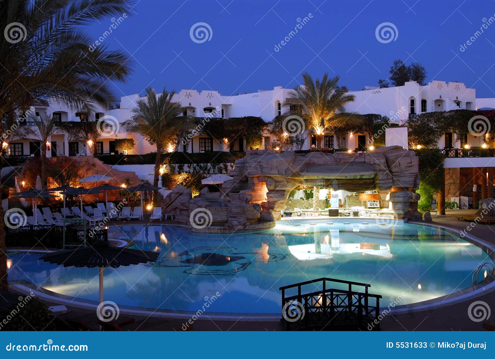 Hotel at night stock image. Image of palm, holidays, egypt - 5531633
