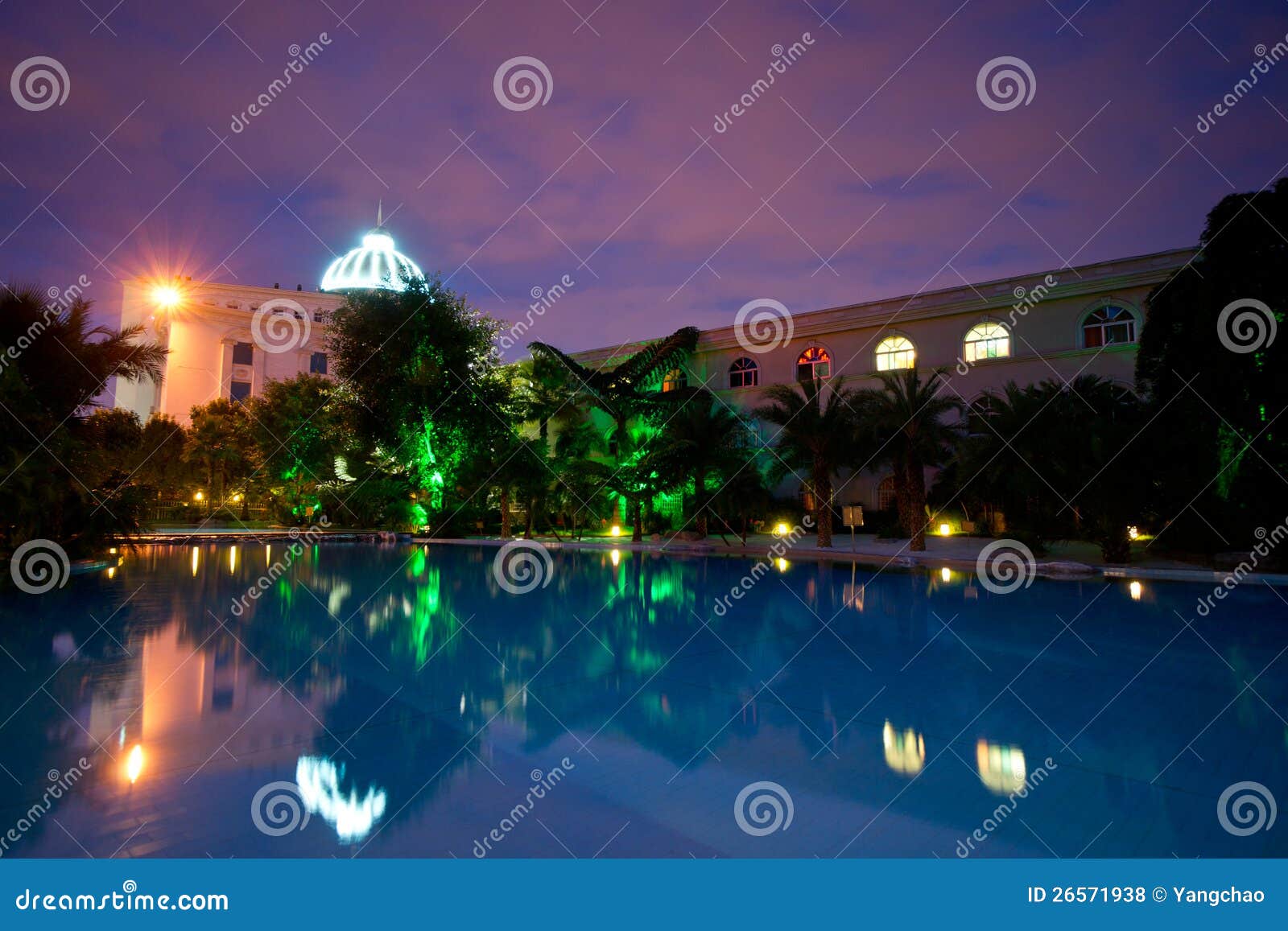 Hotel Night scene stock photo. Image of architecture - 26571938