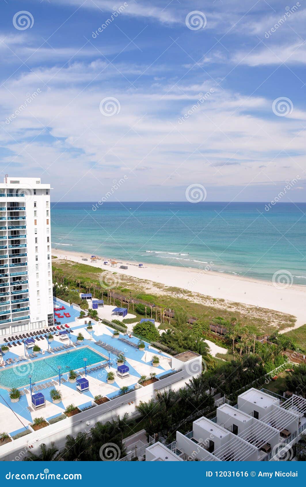 Hotel Overlooking the Beach Stock Photo - Image of view, ocean: 12031616