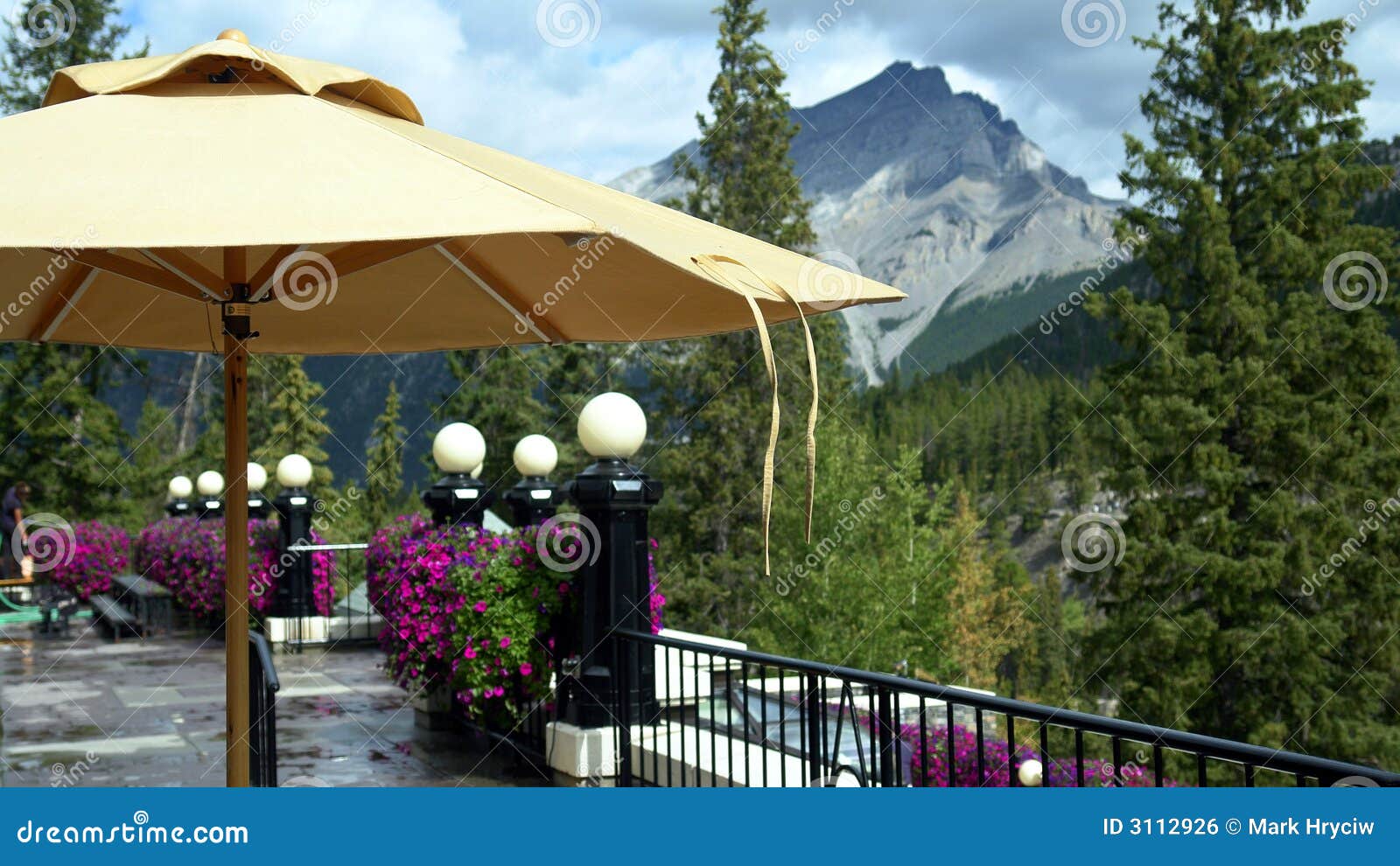 Hotel Patio stock photo. Image of canada, backyard, scene - 3112926