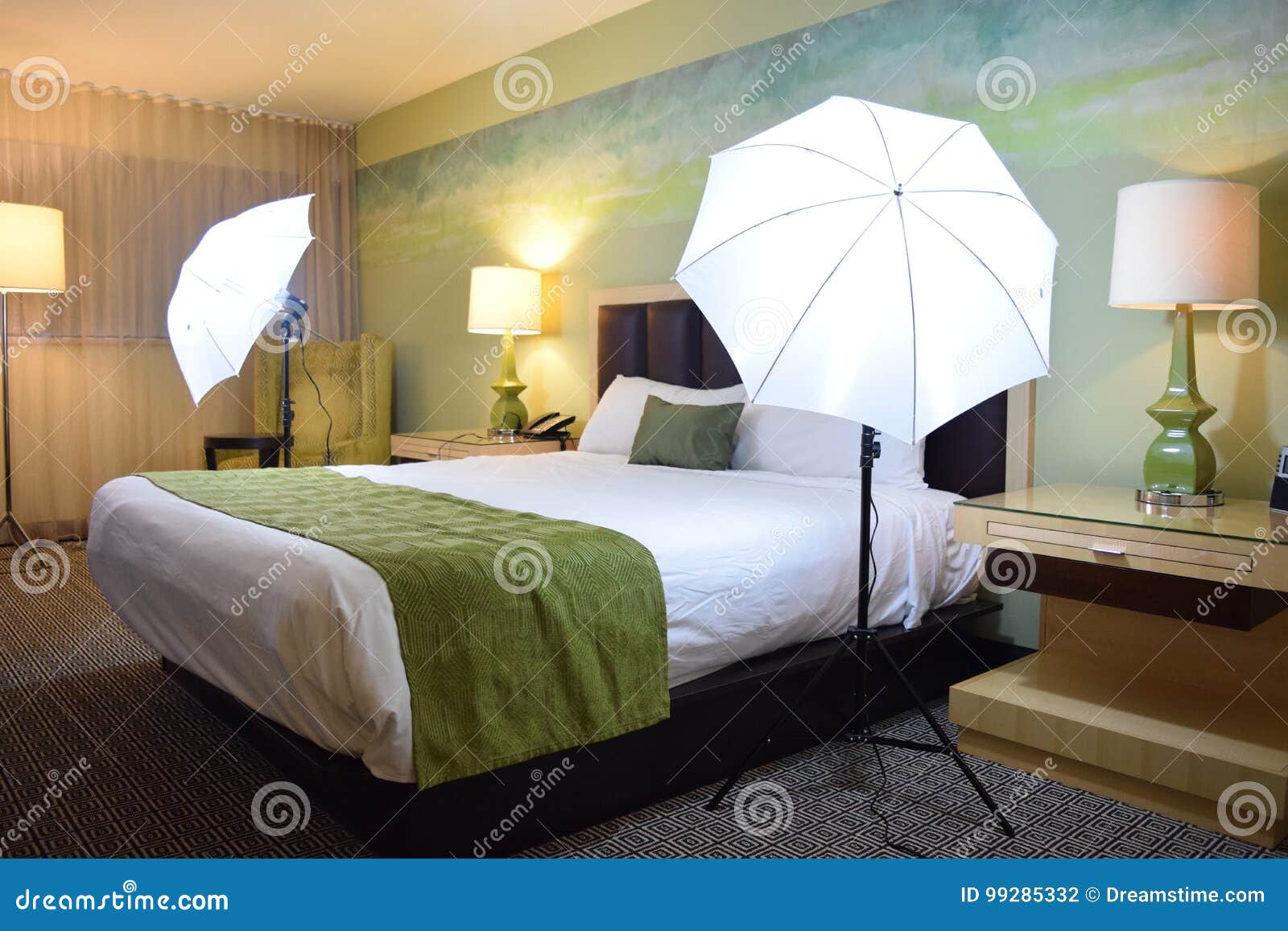 Hotel Photoshoot Setup stock photo. Image of flash, camera - 99285332