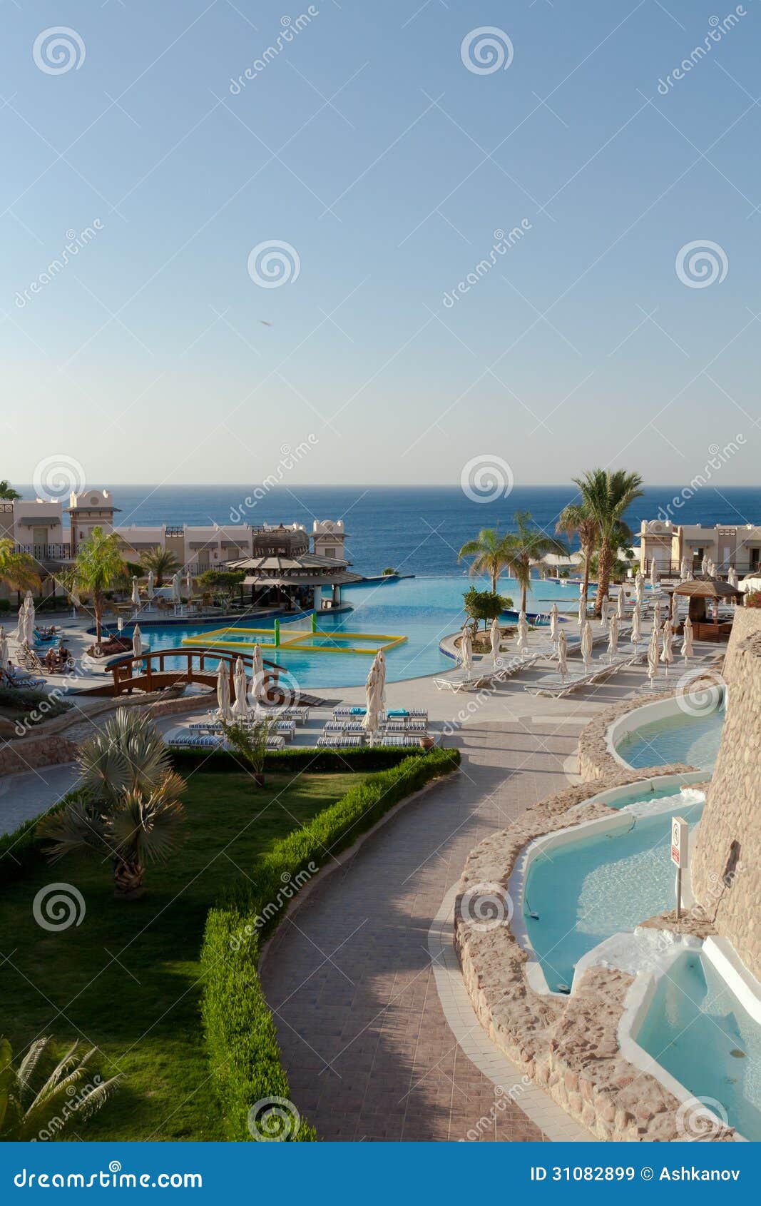 Hotel pool in Egypt stock image. Image of life, seaside - 31082899
