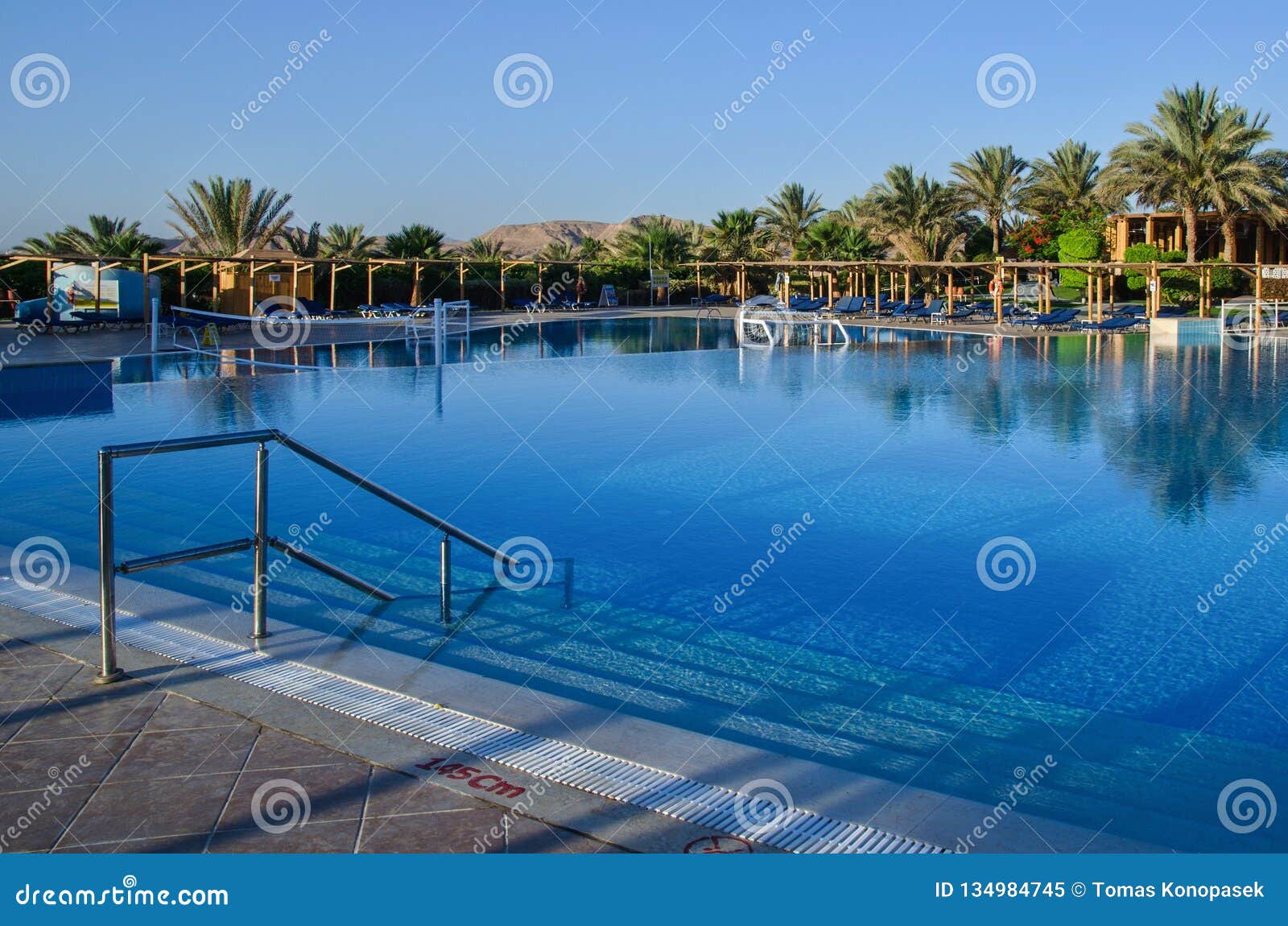 Hotel pool in Egypt. stock image. Image of egypt, luxury - 134984745
