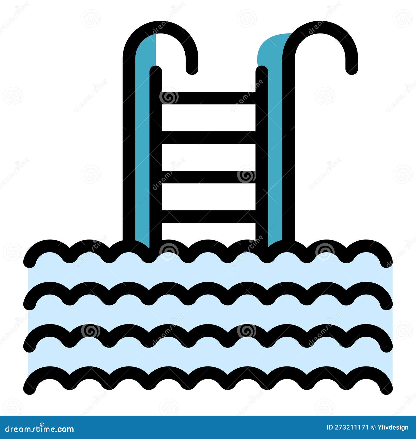 Hotel Pool Icon Vector Flat Stock Vector - Illustration of water ...