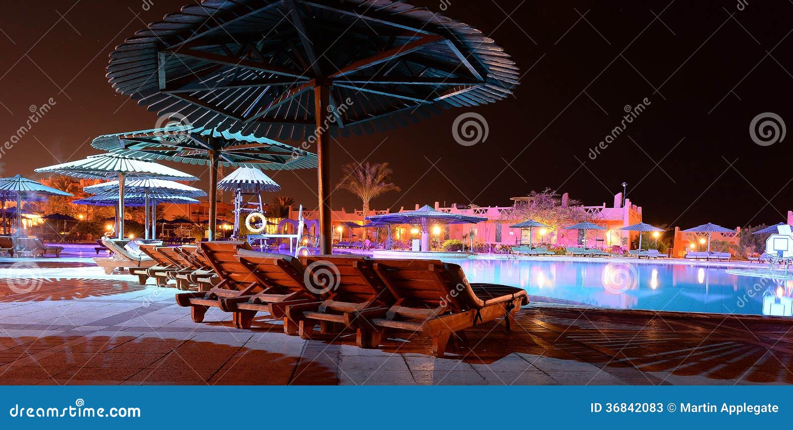 Hotel pool stock image. Image of light, water, color - 36842083