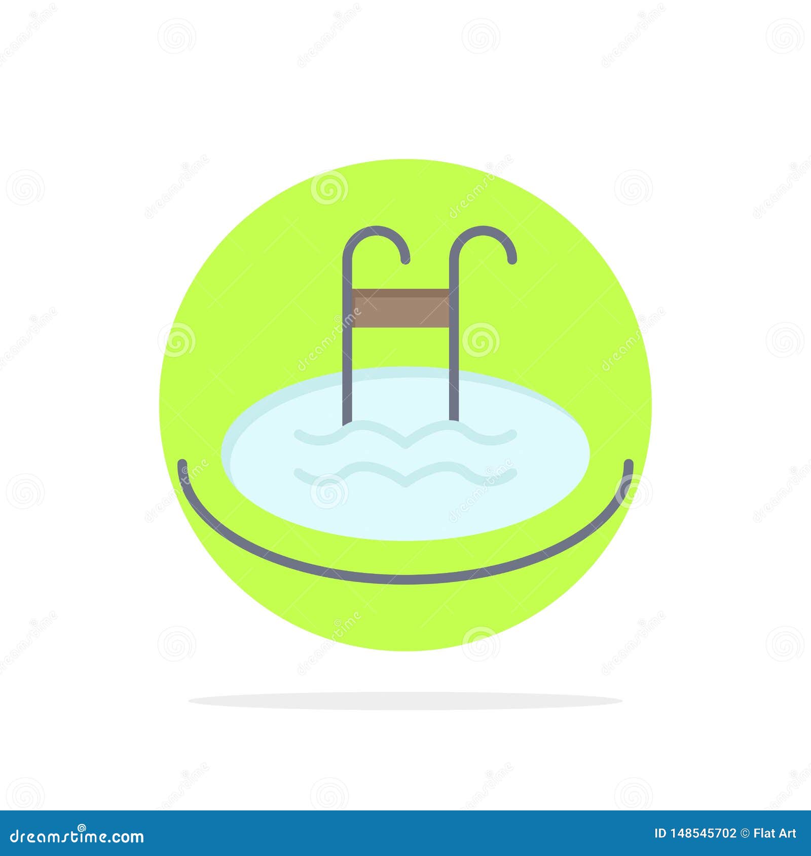 Hotel, Pool, Swimming, Service Abstract Circle Background Flat Color ...