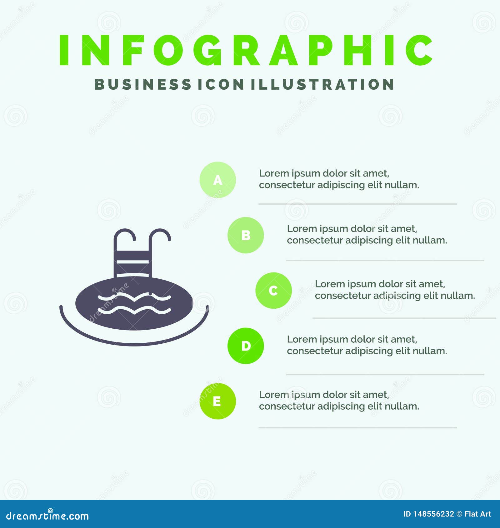 Hotel, Pool, Swimming, Service Infographics Presentation Template. 5 ...
