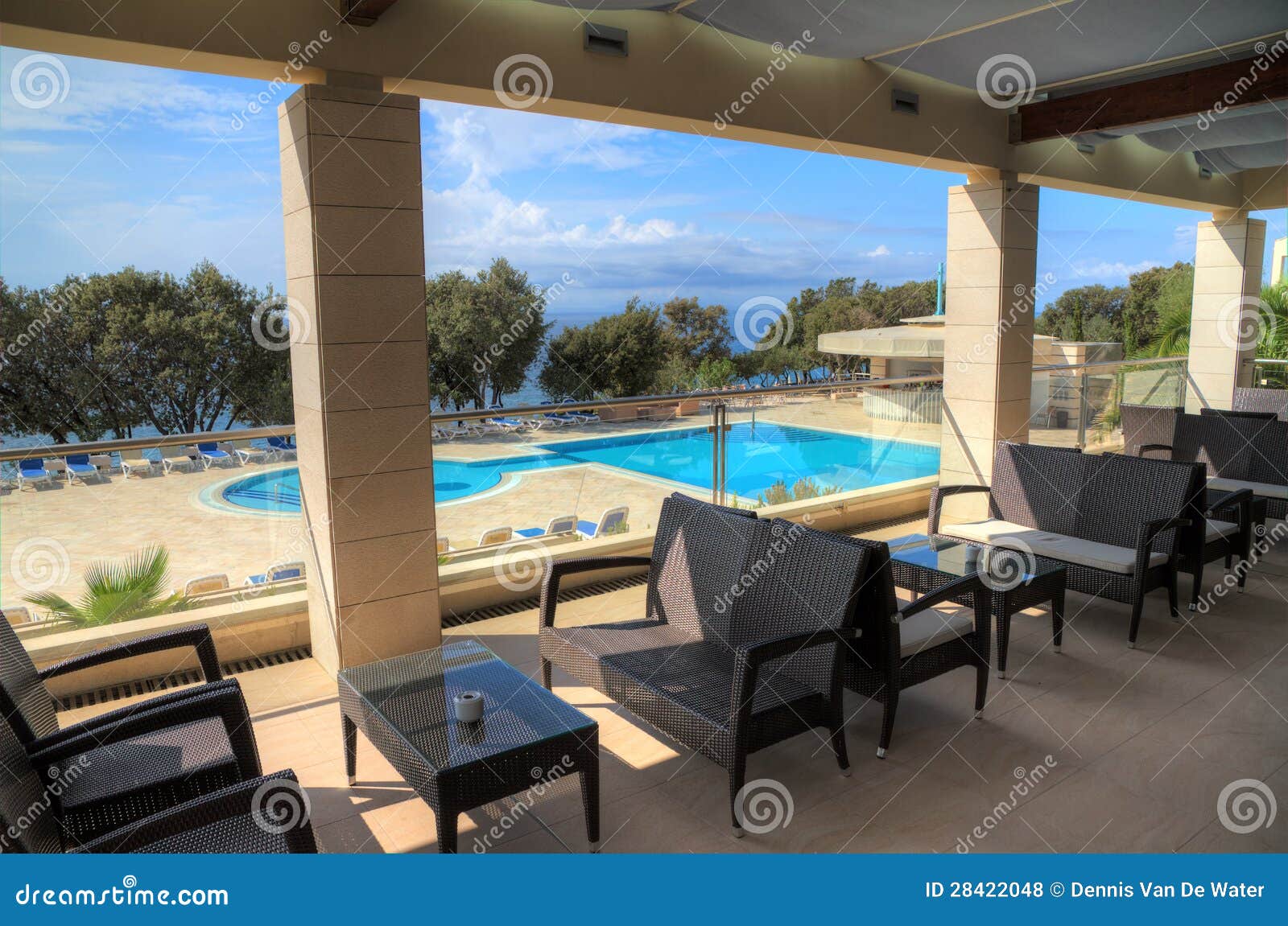 Hotel pool view stock photo. Image of travel, recreation - 28422048
