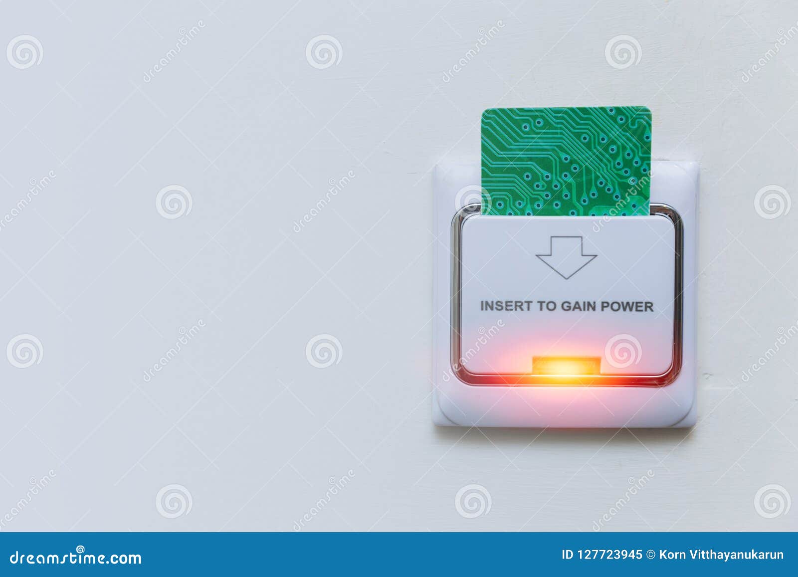 Hotel Power Smart Card Insert Electricity Lock Socket Stock Image ...
