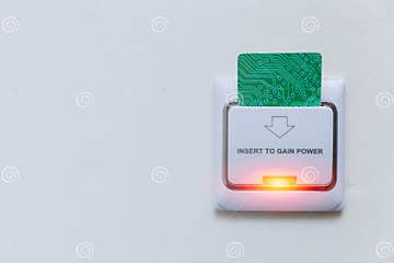 Hotel Power Smart Card Insert Electricity Lock Socket Stock Image ...