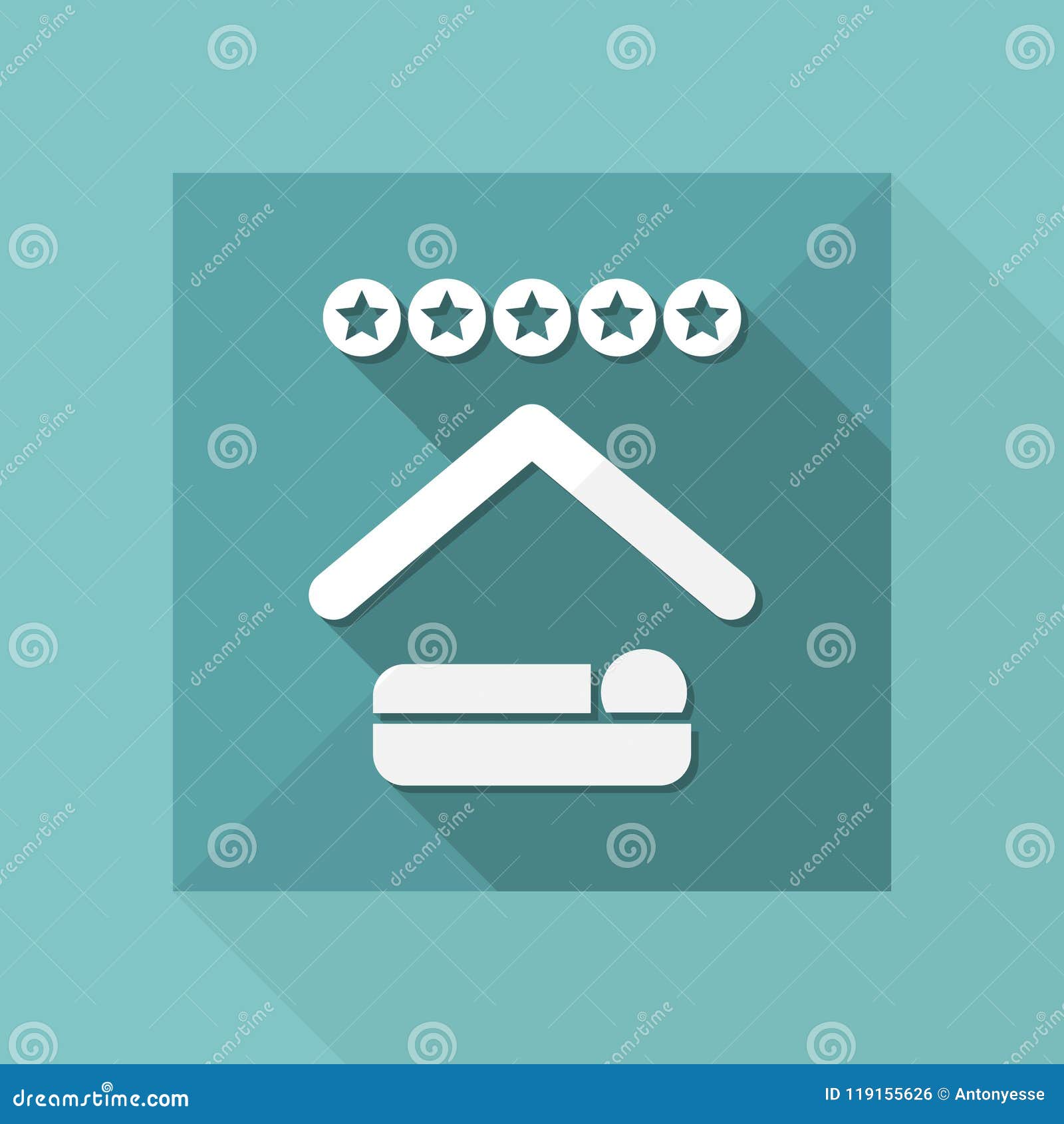 Hotel rating icon stock illustration. Illustration of hand - 119155626