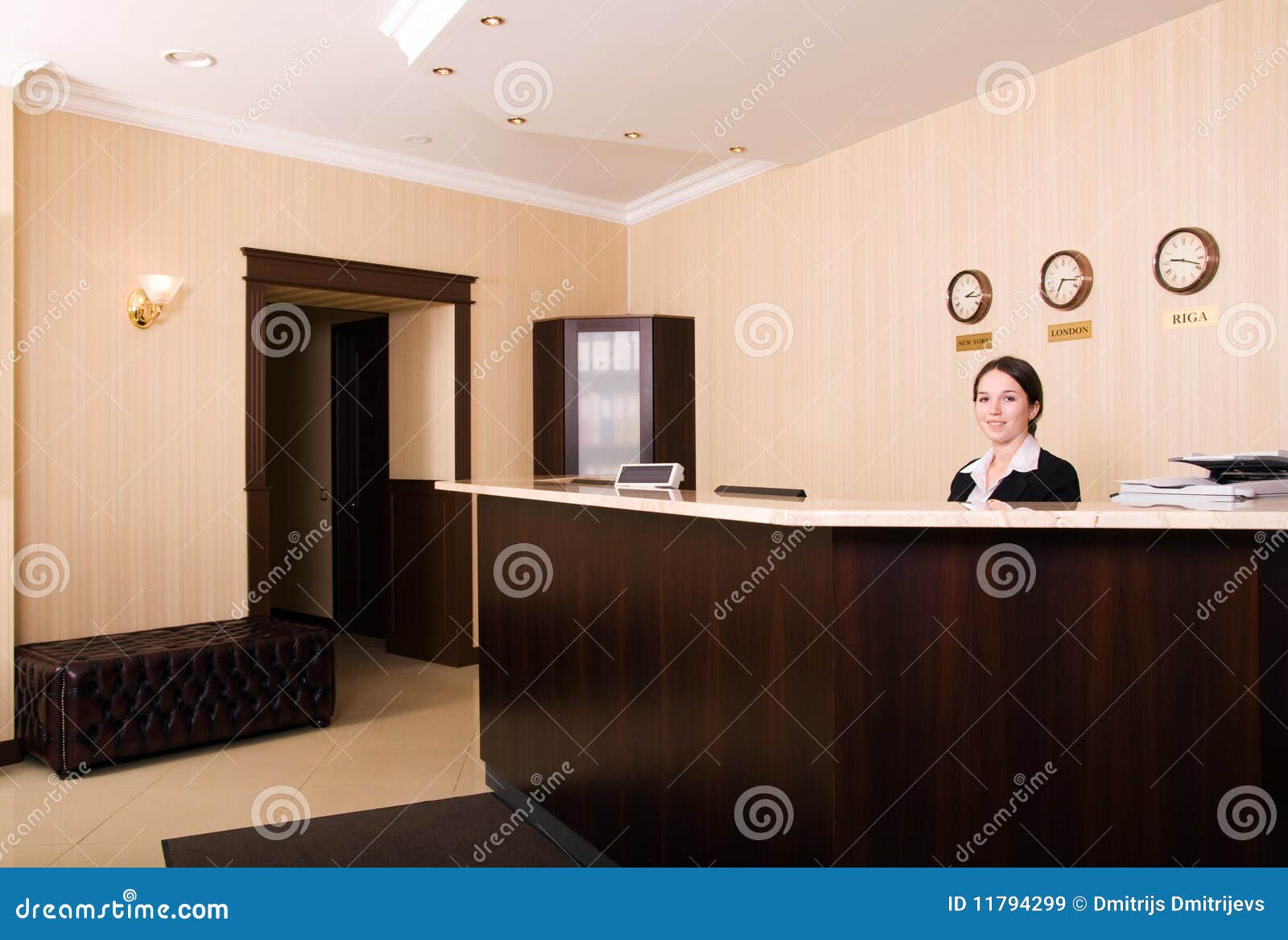 Hotel reception stock image. Image of meeting, person - 11794299