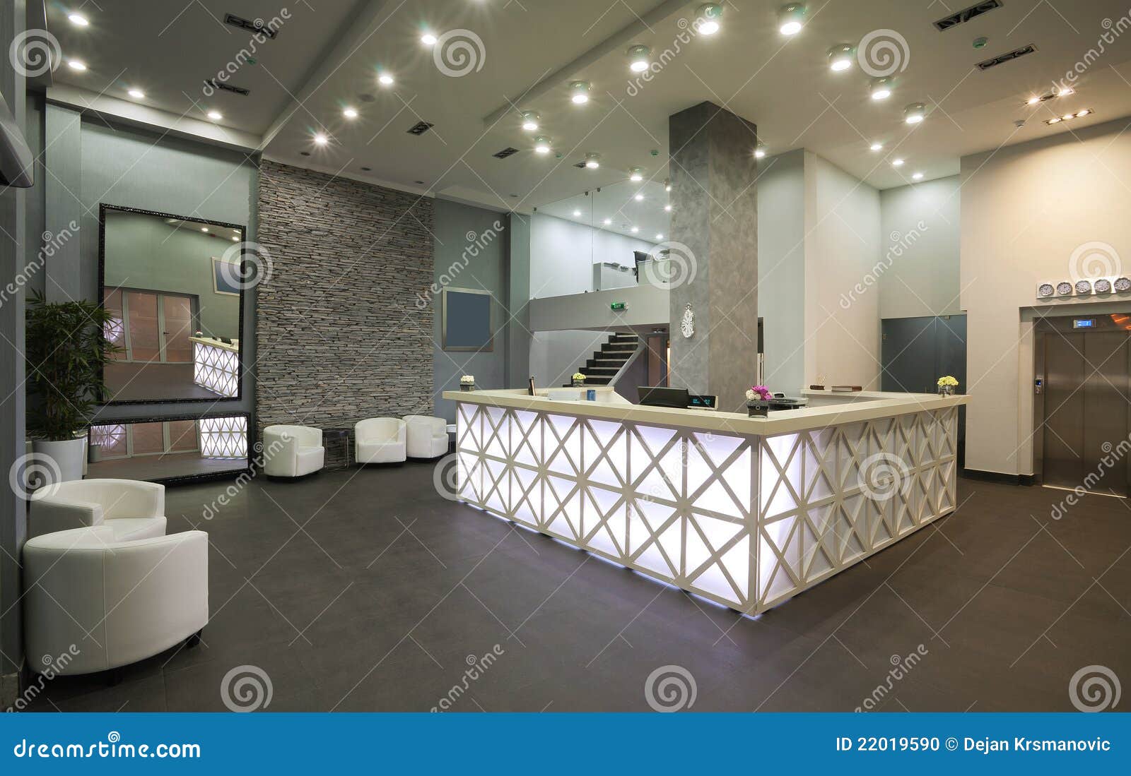 Hotel reception stock photo. Image of modern, night, structure - 22019590