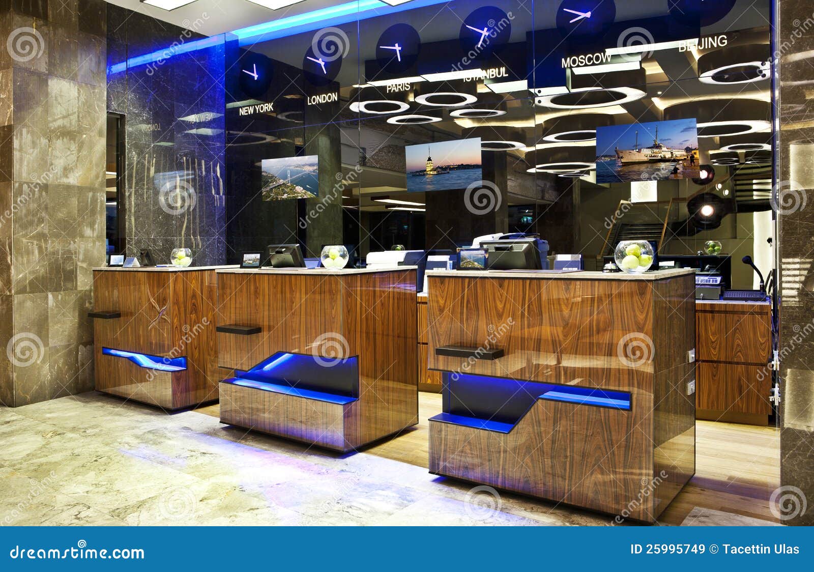Hotel reception stock image. Image of blue, chairs, career - 25995749