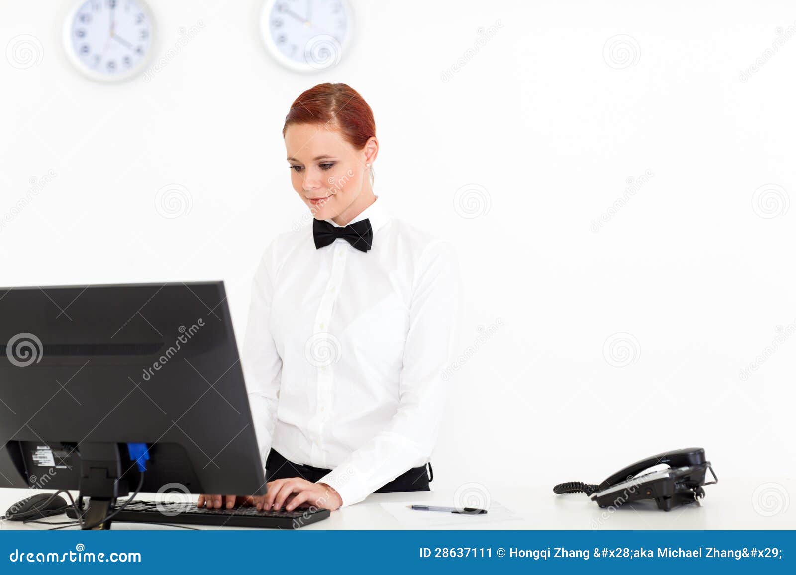Hotel reception stock image. Image of hotelreceptionist - 28637111