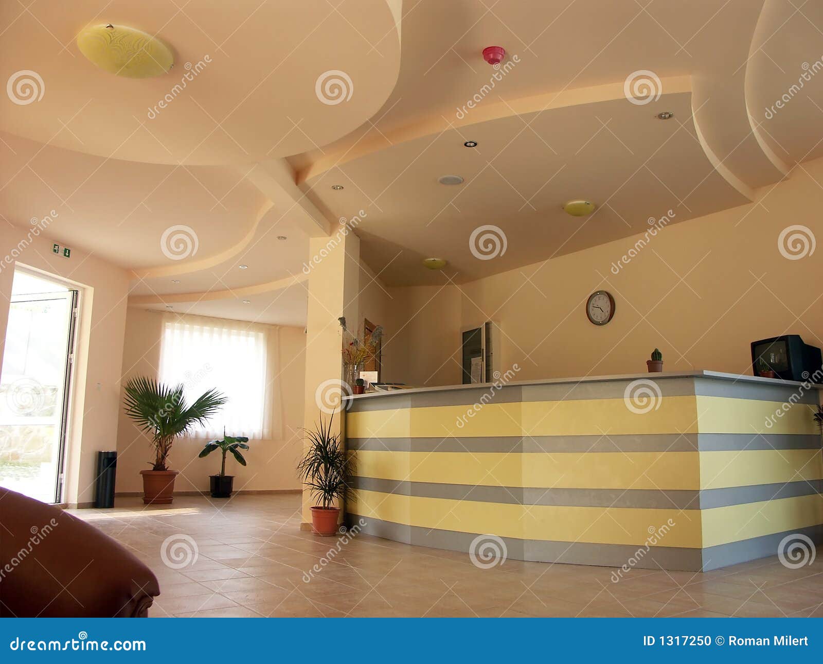 Hotel reception desk stock photo. Image of corporate, architecture ...