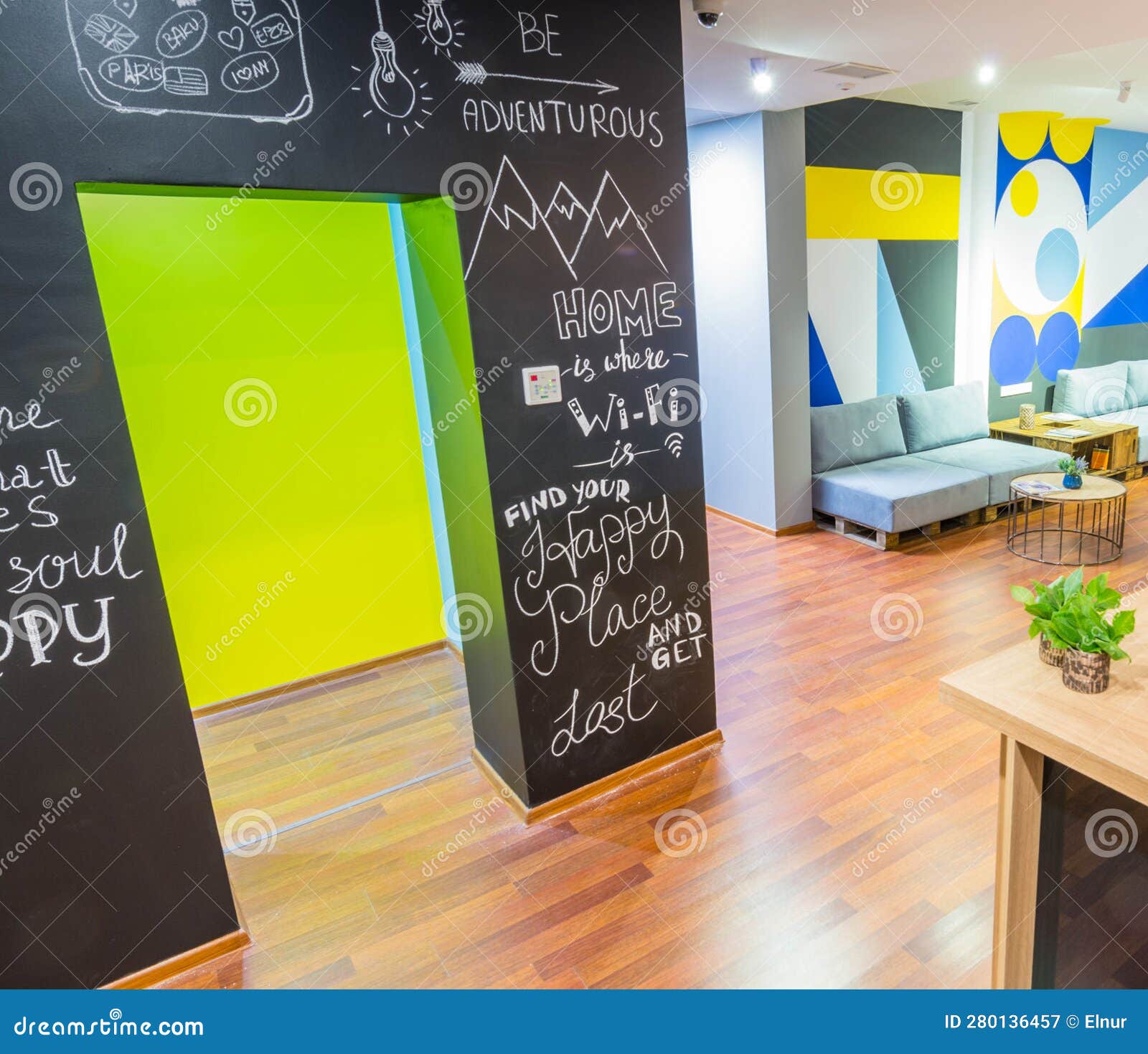 Hotel Reception of Hostel Dormitory Stock Image - Image of hostel, hall ...