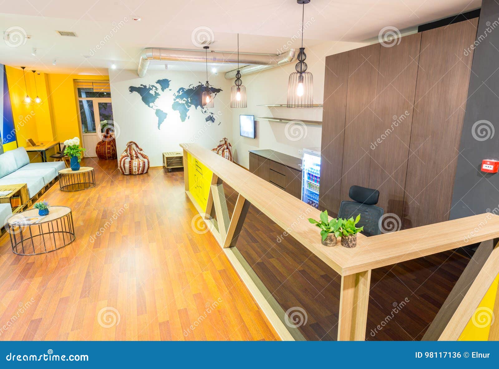 The Hotel Reception of Hostel Dormitory Stock Photo - Image of elegance ...