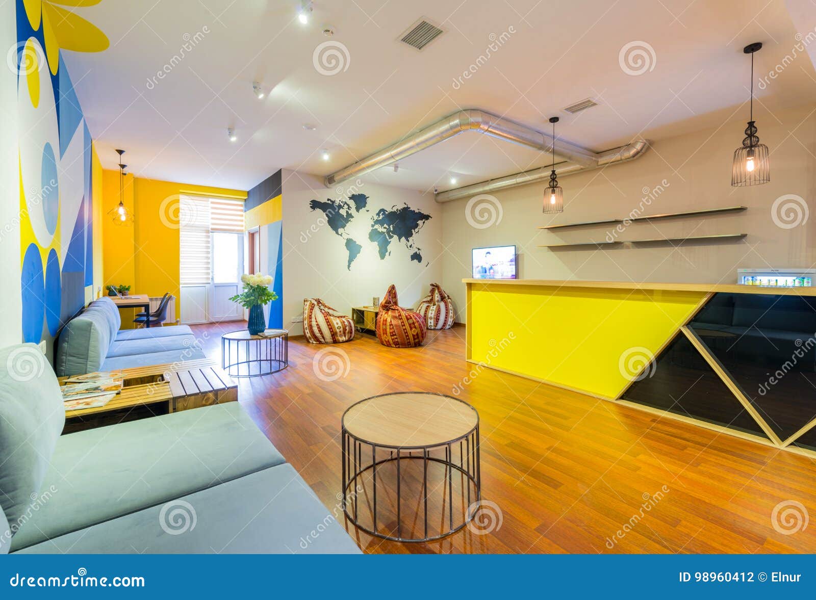 The Hotel Reception of Hostel Dormitory Stock Photo - Image of elegance ...