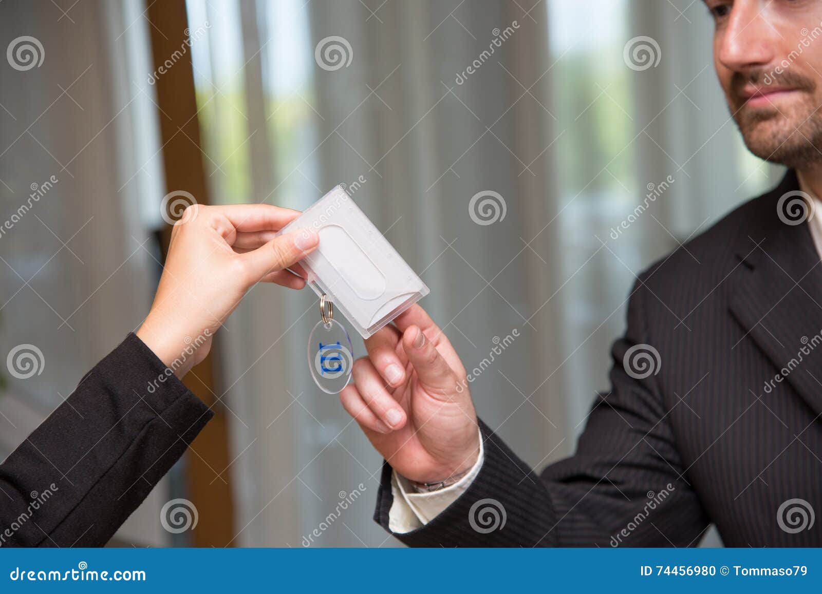 Hotel Reception Key Check-in Stock Photo - Image of pension, colleague ...