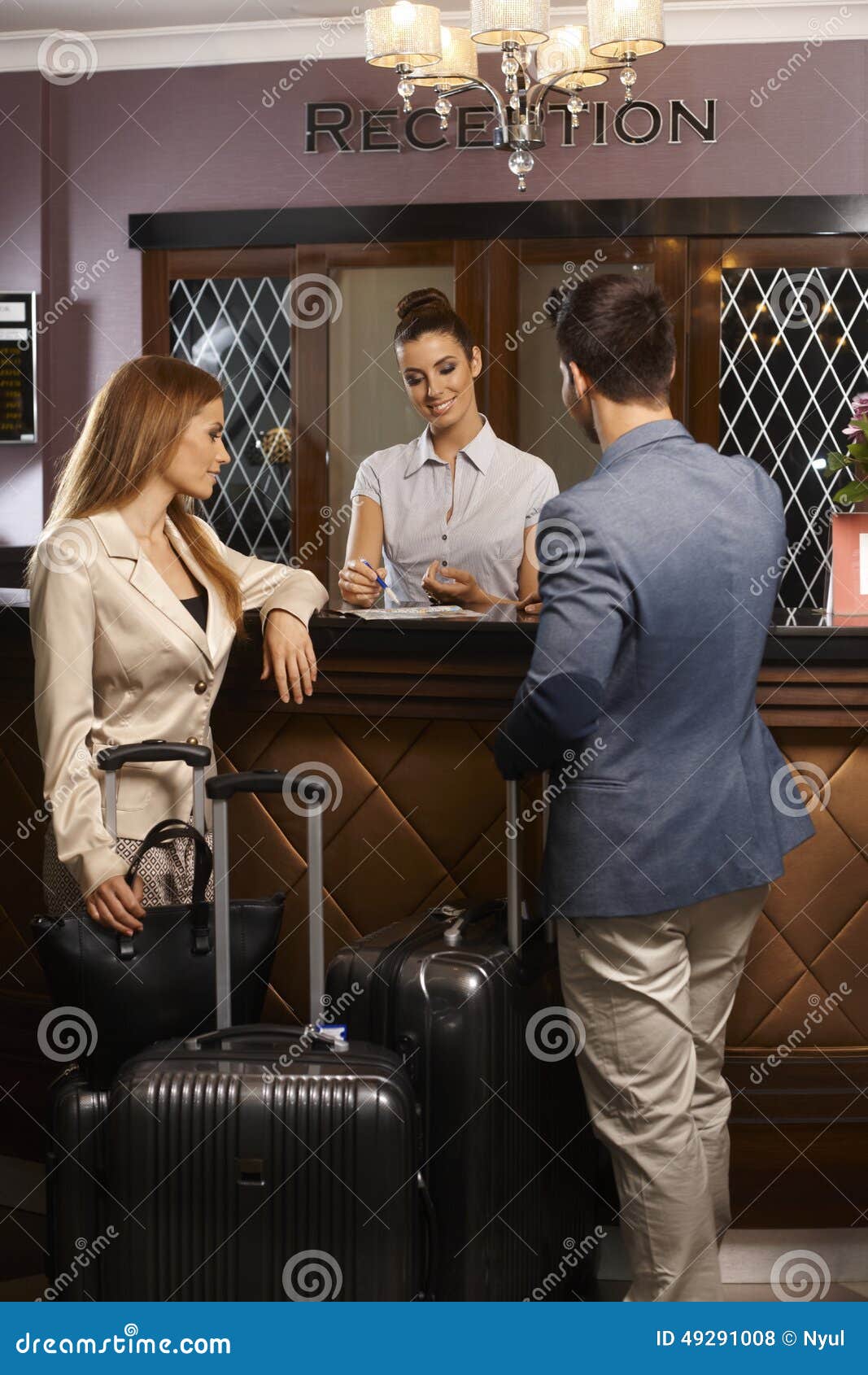 Hotel reception stock photo. Image of lounge, accommodation - 49291008