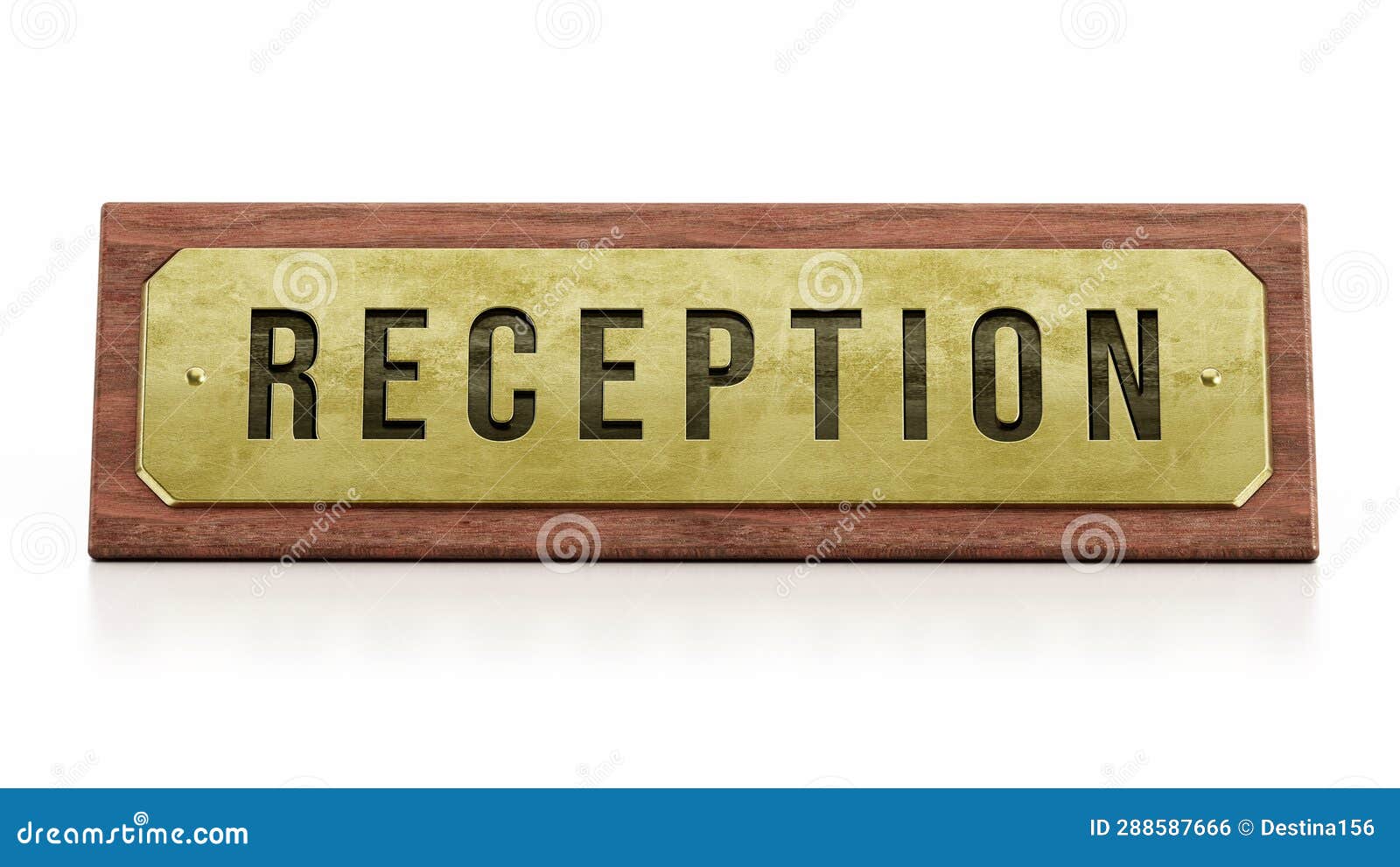 Reception Sign Icon. Hotel Registration Table. Cartoon Vector ...