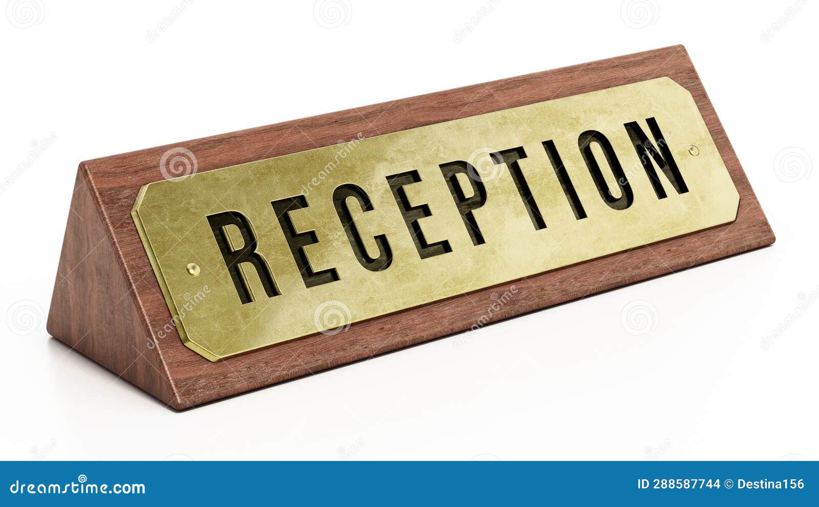 Reception Sign Icon. Hotel Registration Table. Cartoon Vector ...