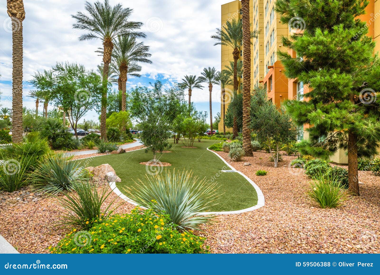 Hotel Resort Landscaping stock photo. Image of tree, vacation - 59506388