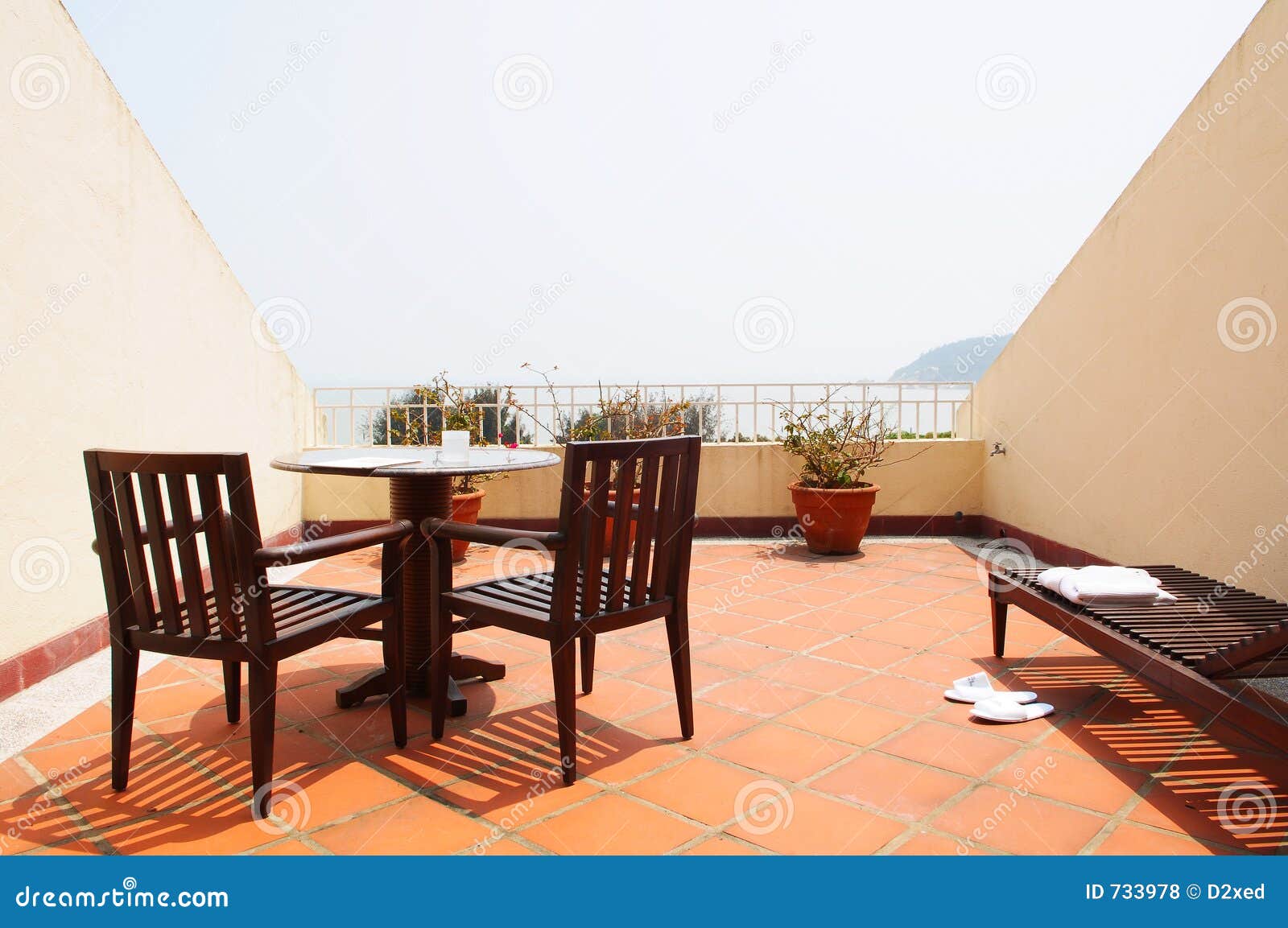 Hotel Resort Room with Balcony Facing the Sea Stock Photo - Image of ...