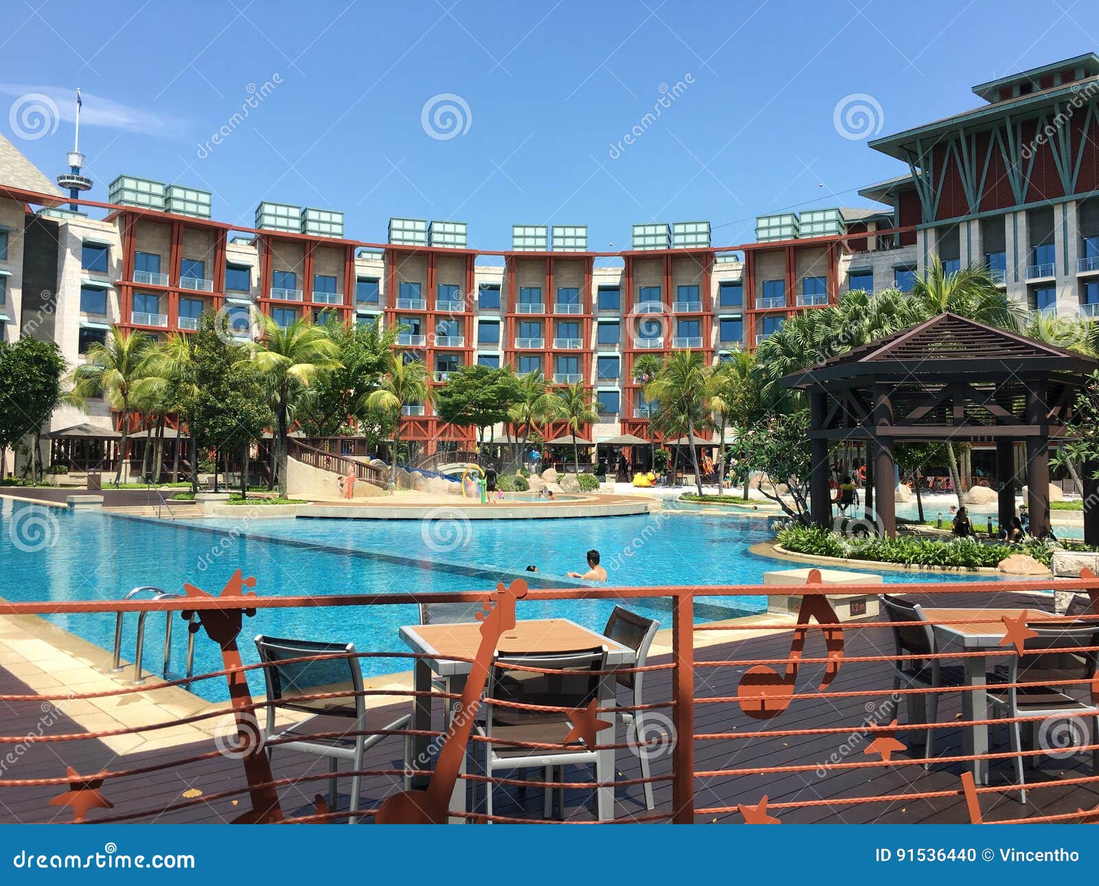 Hotel Resort with Swimming Pool Stock Photo - Image of stay, swimming ...