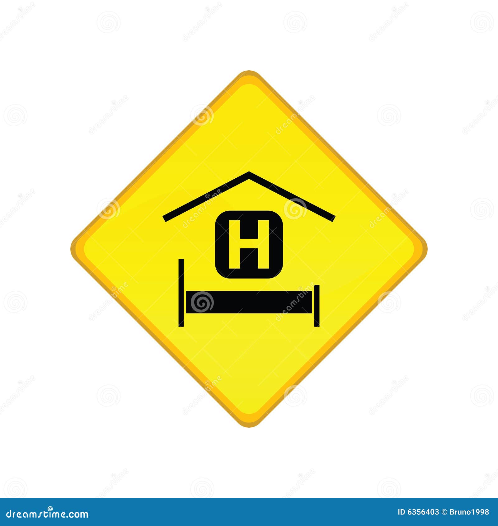Hotel road sign stock vector. Illustration of sign, rest - 6356403