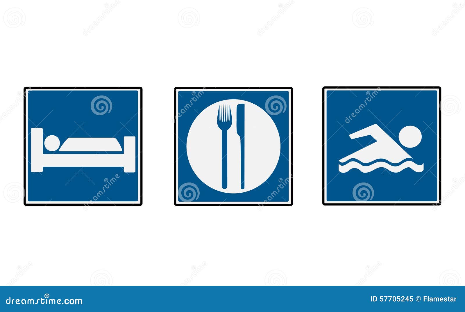 3 Hotel Road Signs Stock Vector - Image: 57705245