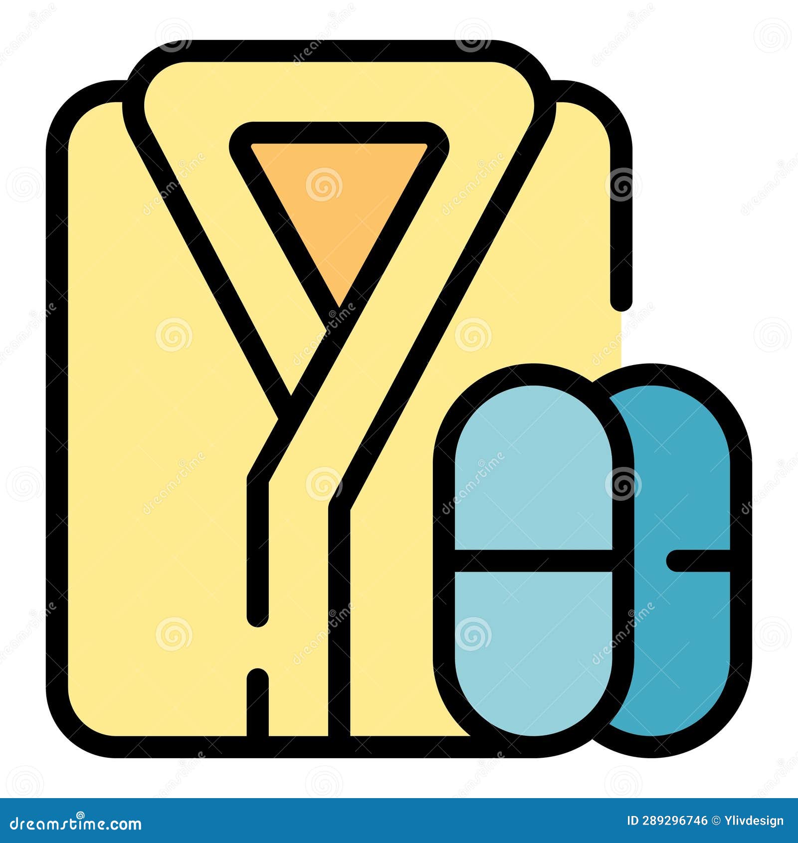 Hotel Robe Icon Vector Flat Stock Vector - Illustration of croissant ...