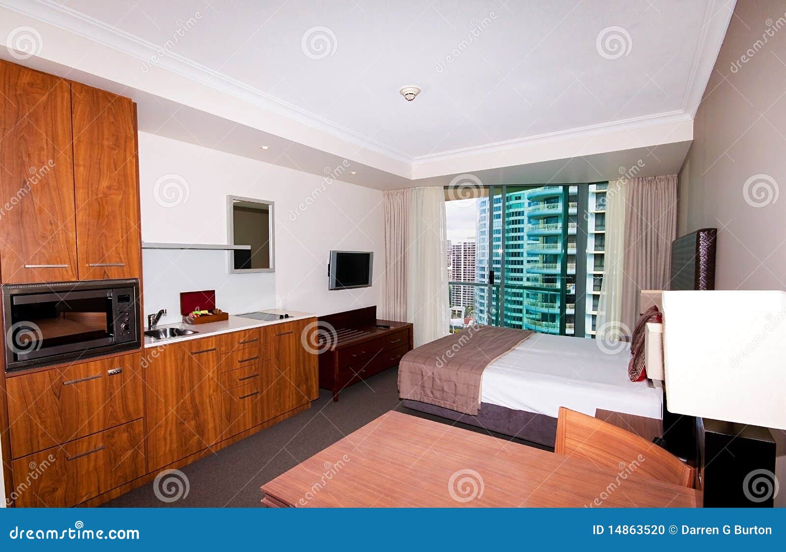 Hotel Room stock photo. Image of chair, room, cabinet - 14863520