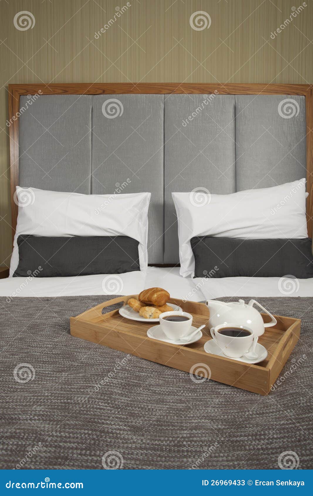 Hotel room stock image. Image of luxury, coffee, linens - 26969433