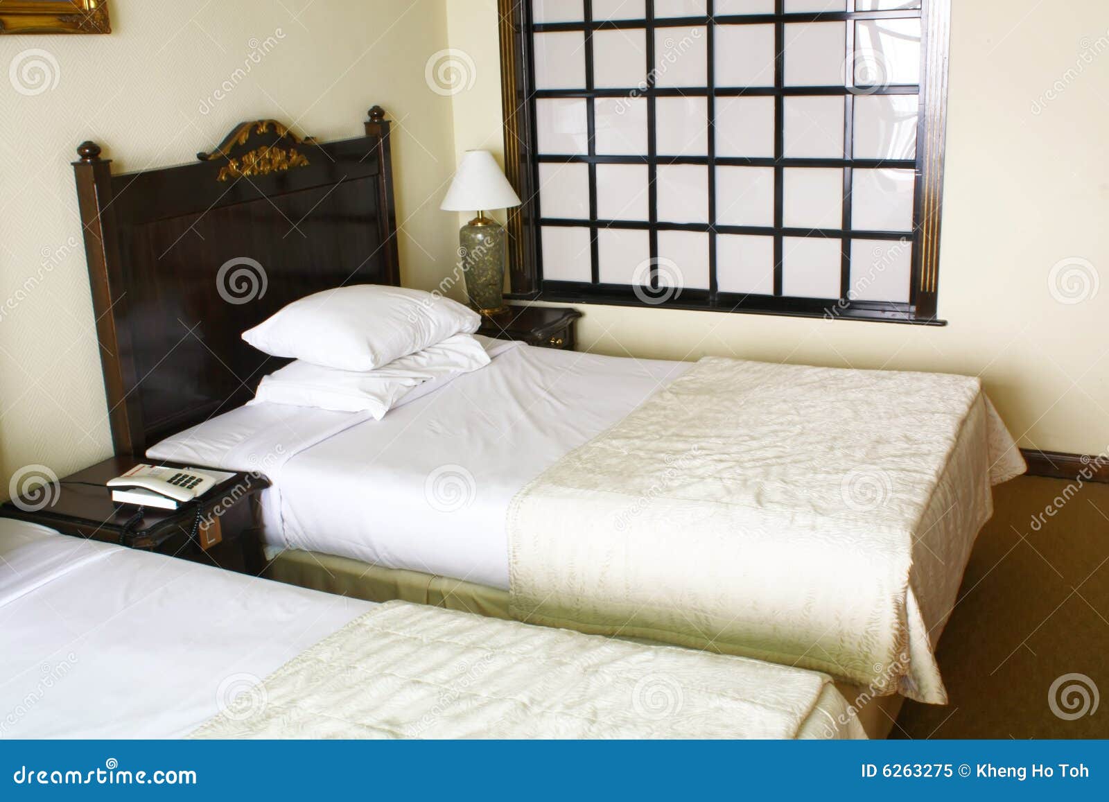 Hotel Room stock image. Image of bedroom, home, basic - 6263275