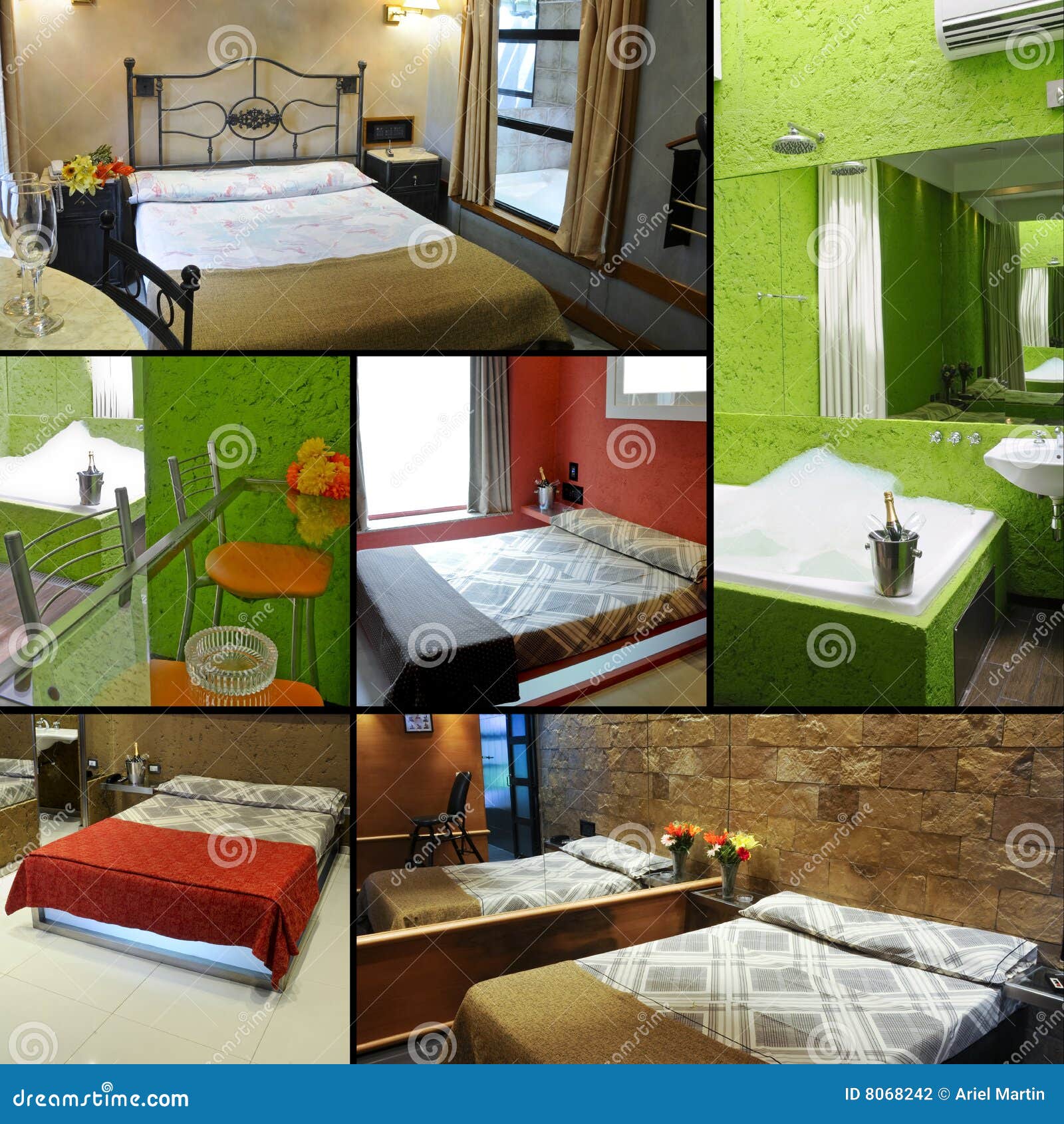 Hotel room collage stock photo. Image of modern, resort - 8068242