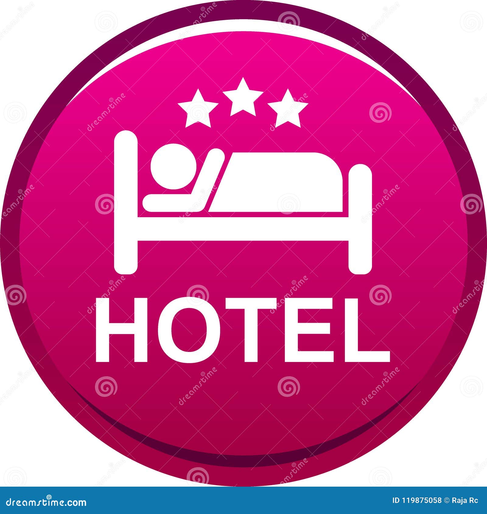 Hotel room icon web button stock vector. Illustration of background ...