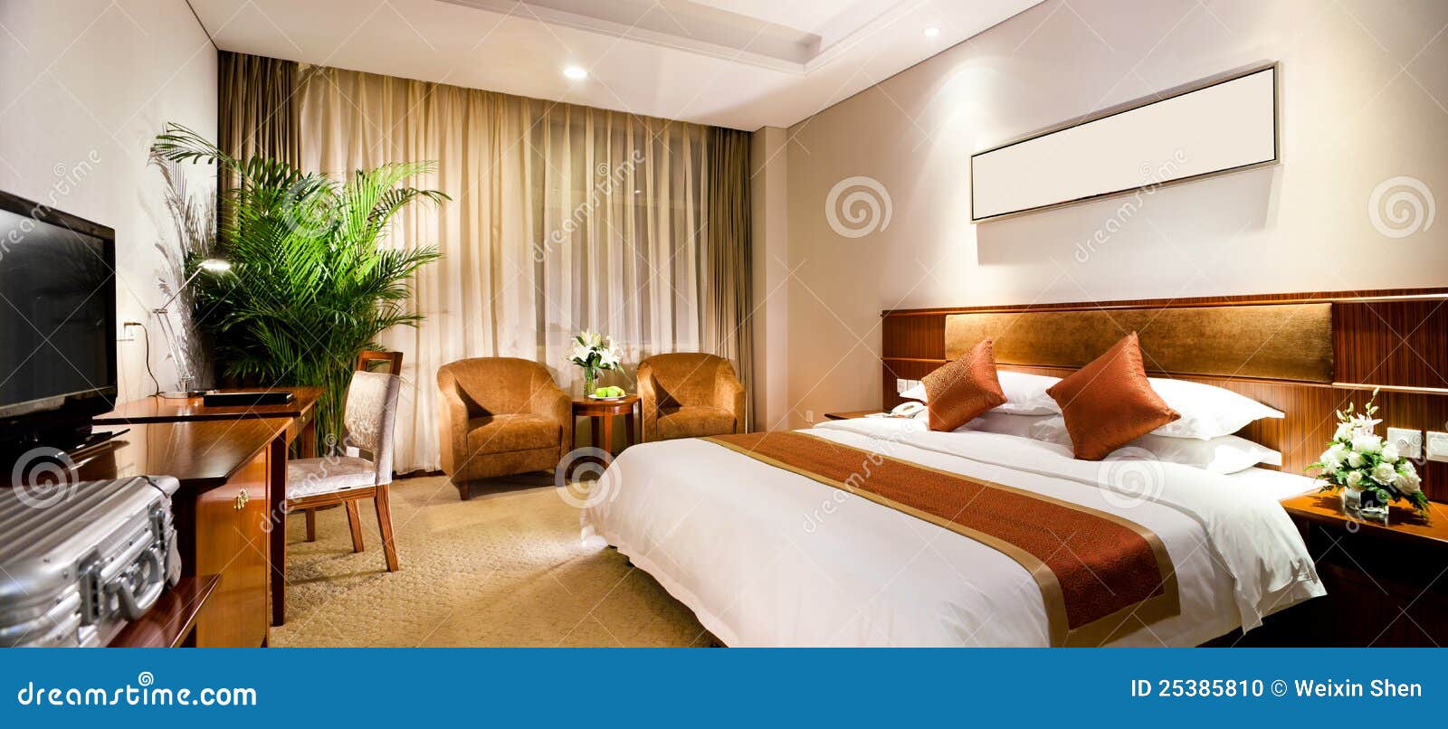 Hotel room interior stock photo. Image of room, luxury - 25385810